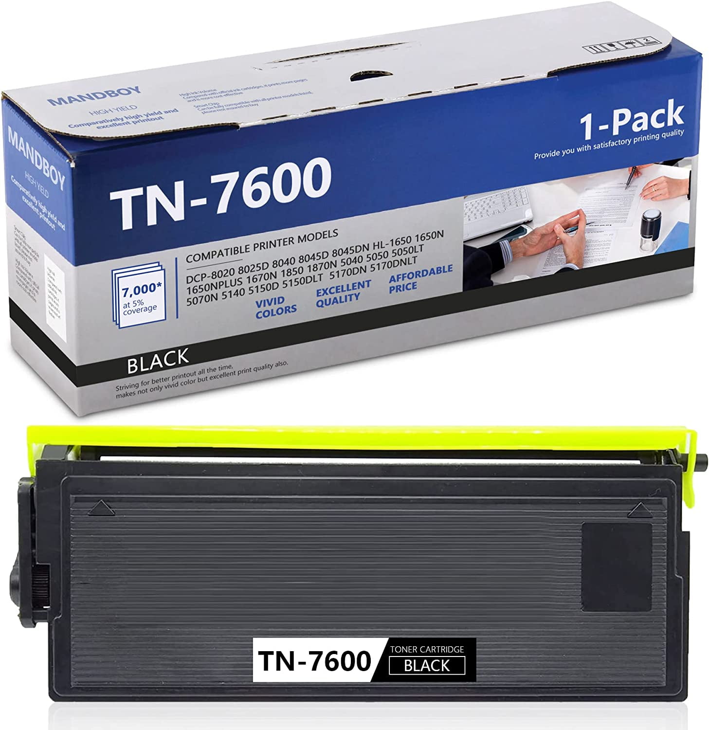 Compatible Replacement for Brother TN-7600 TN7600 Toner-Cartridge ...