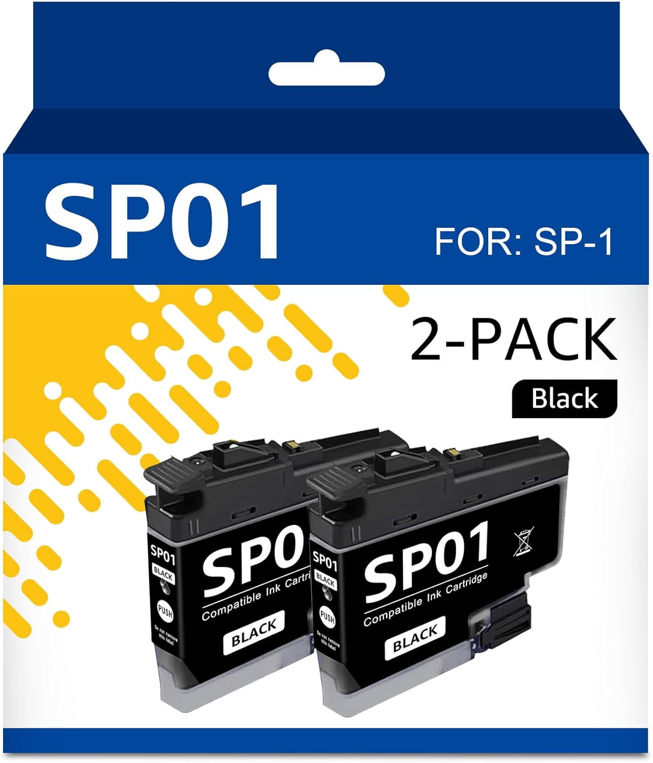 Compatible SP-1 Sublimation Ink SP01BK Cartridges for Bro SP-1 Sublimation Printers (2-Pack ...