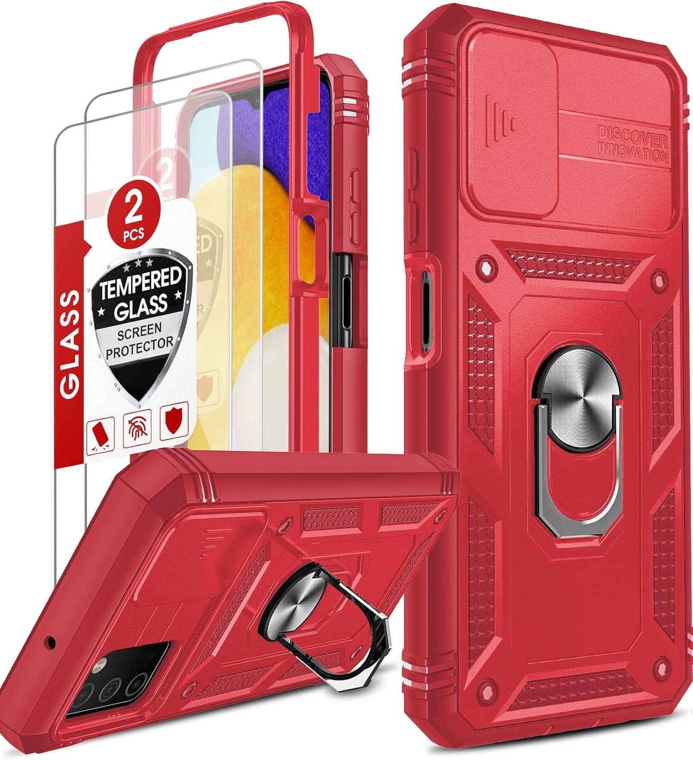 Compatible for Samsung A03s Case: Galaxy A03s Phone Case with Slide ...