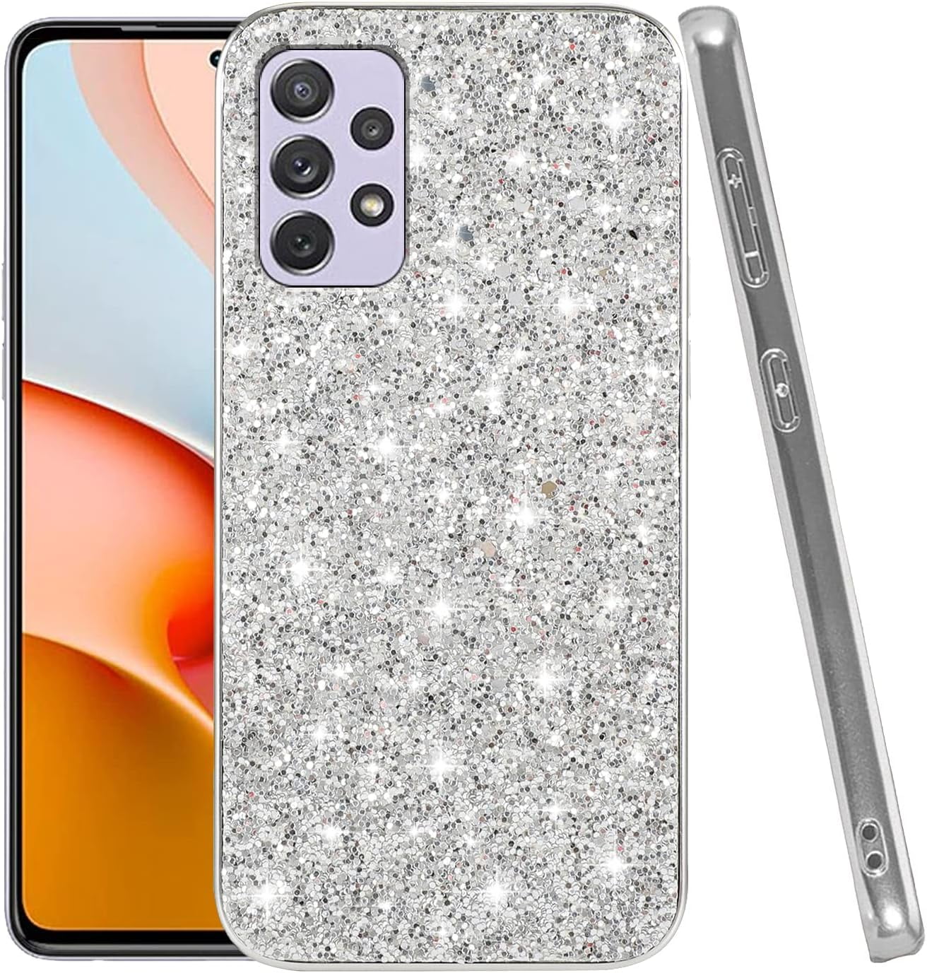 Compatible with Samsung A52 Case Glitter Shockproof, for Samsung Galaxy ...