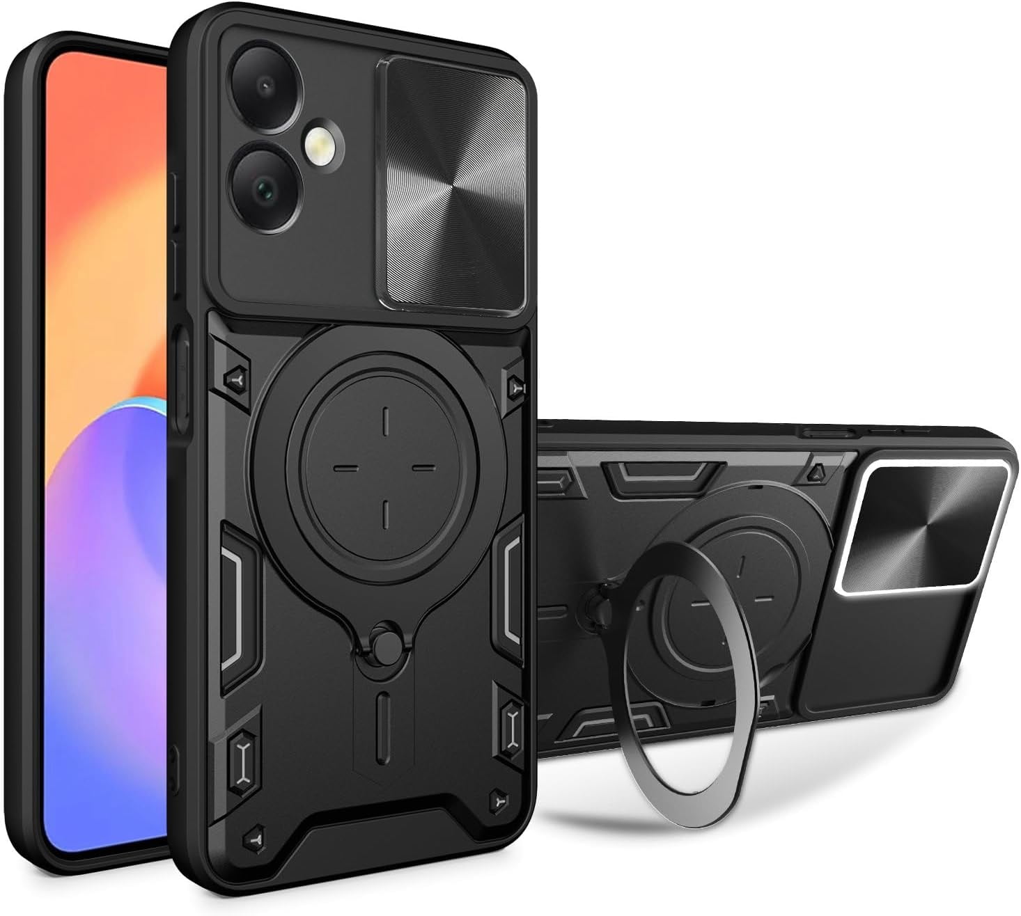 Compatible with Samsung Galaxy A06 Case,with Slide Camera Lens Cover ...