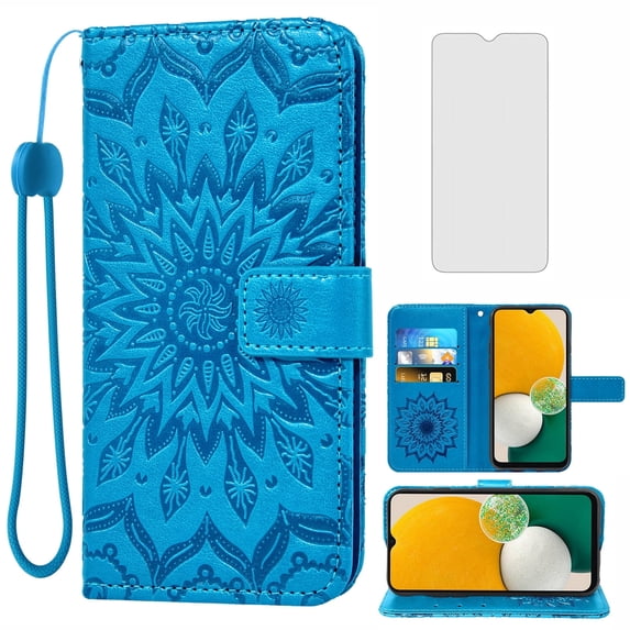 Compatible with Samsung Galaxy A13 5G Wallet Phone Case and Tempered ...