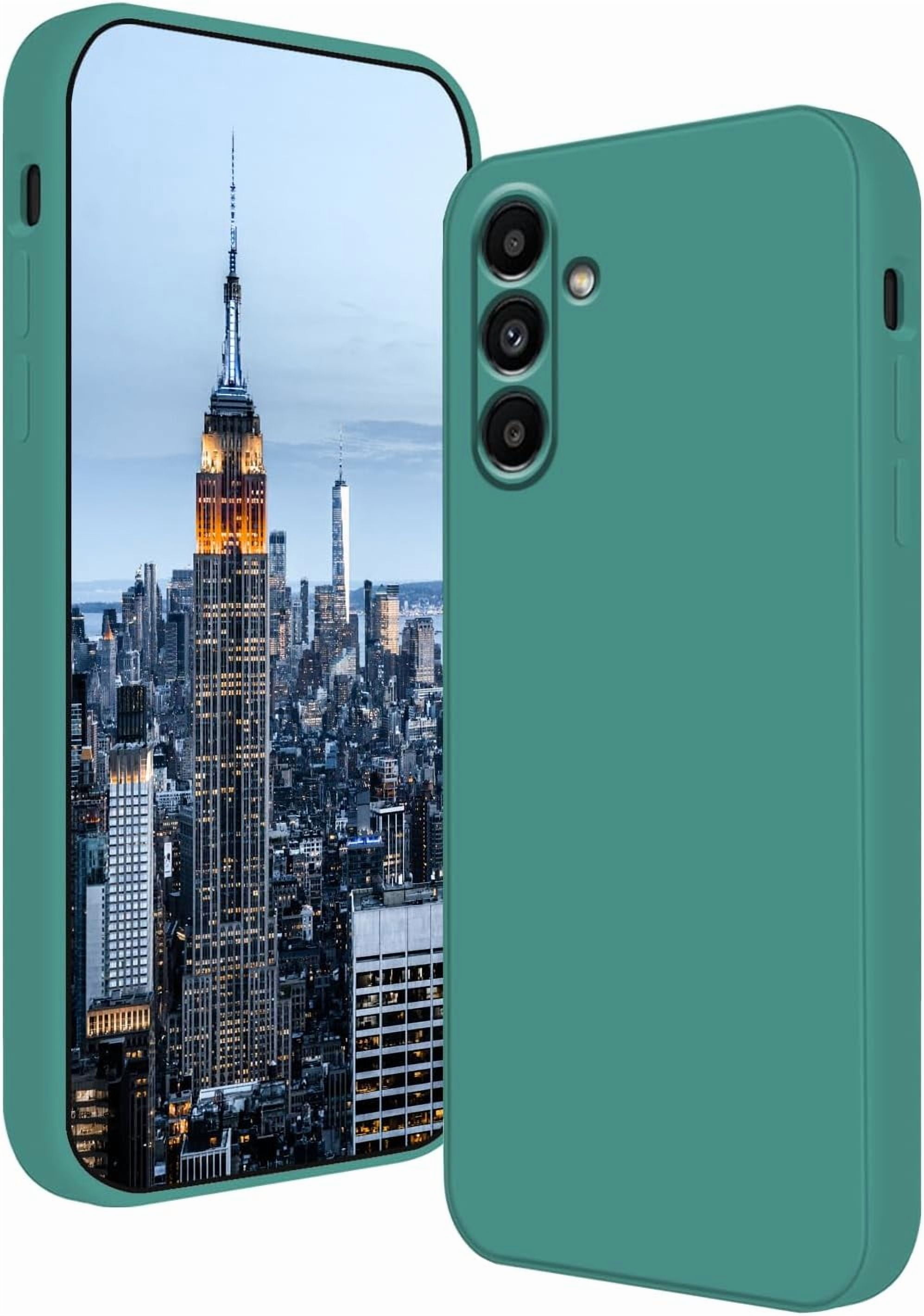 Compatible with Samsung Galaxy A24 Case Silicone Liquid Dark Green ...