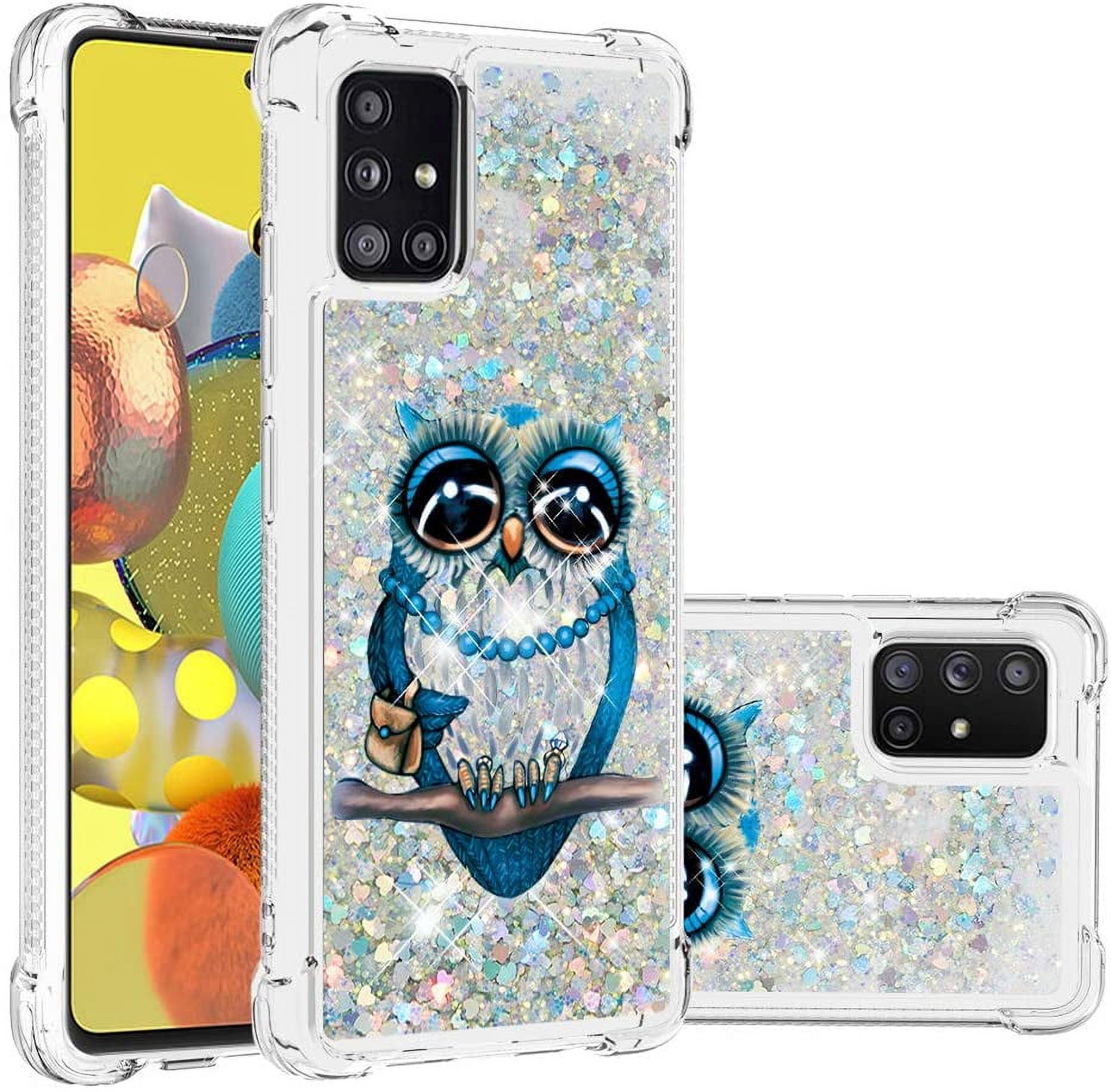 Compatible with Samsung Galaxy A51 5G Case Liquid Glitter Cute Stylish ...