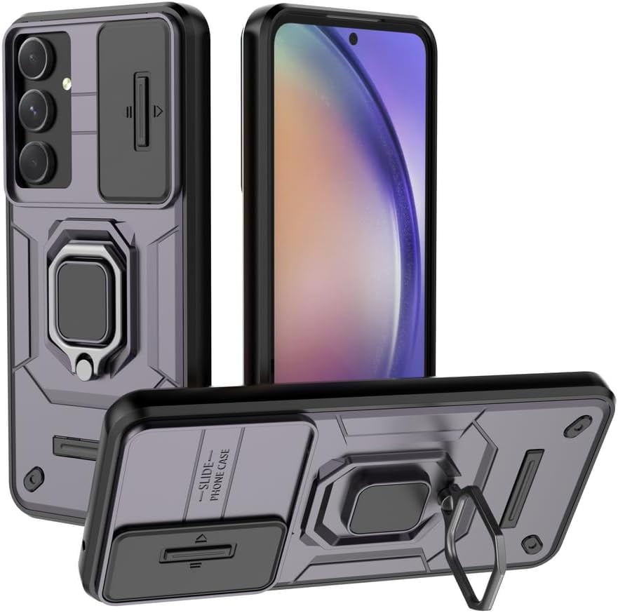 Compatible with Samsung Galaxy A55 5G Bracket Shell,with Slide Camera ...