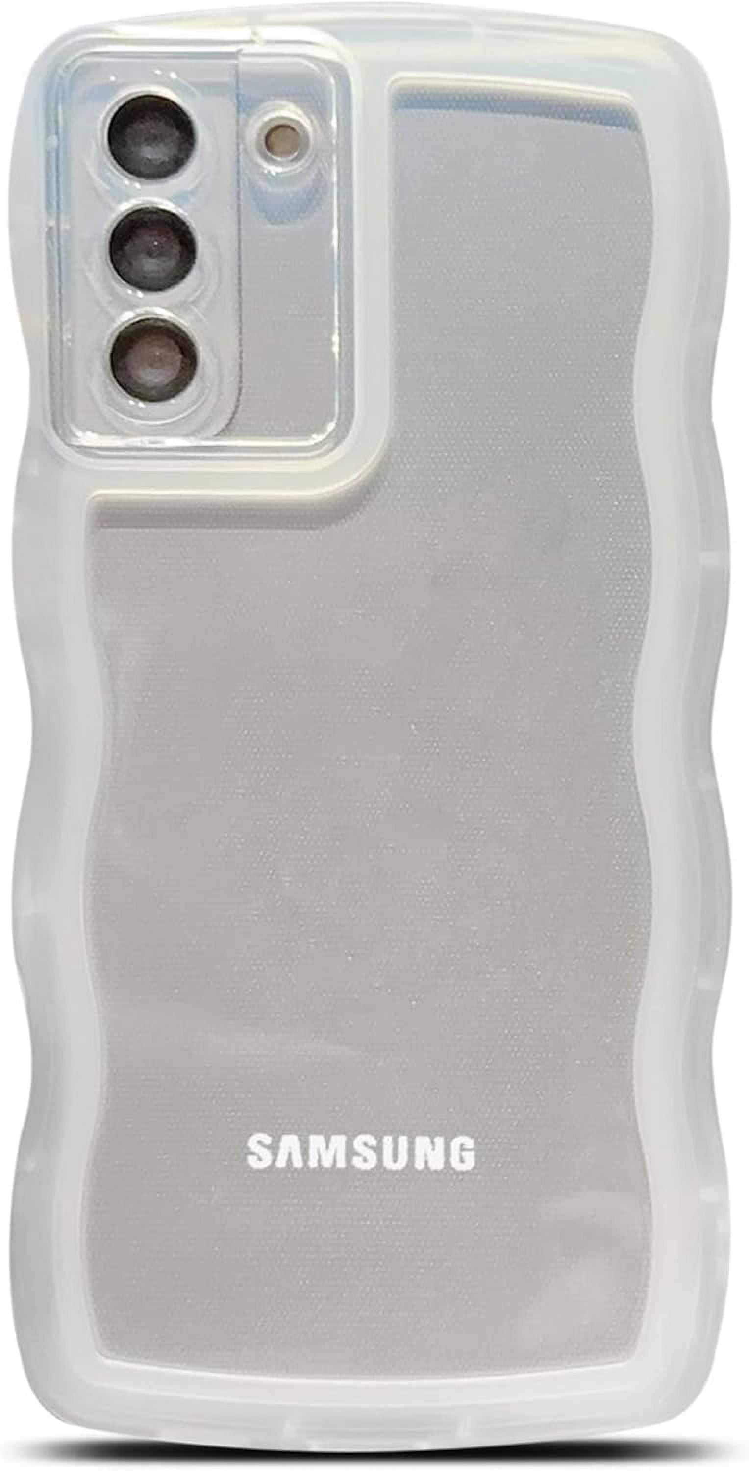 Compatible with Samsung Galaxy S21 Case 6.2",Cute Curly Wave Matte ...