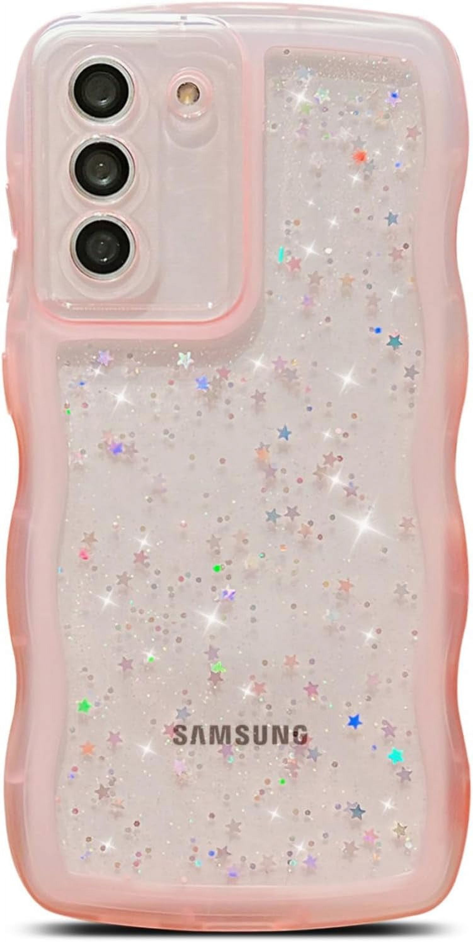 Compatible with Samsung Galaxy S21 Case, Glitter Clear Bling Star ...