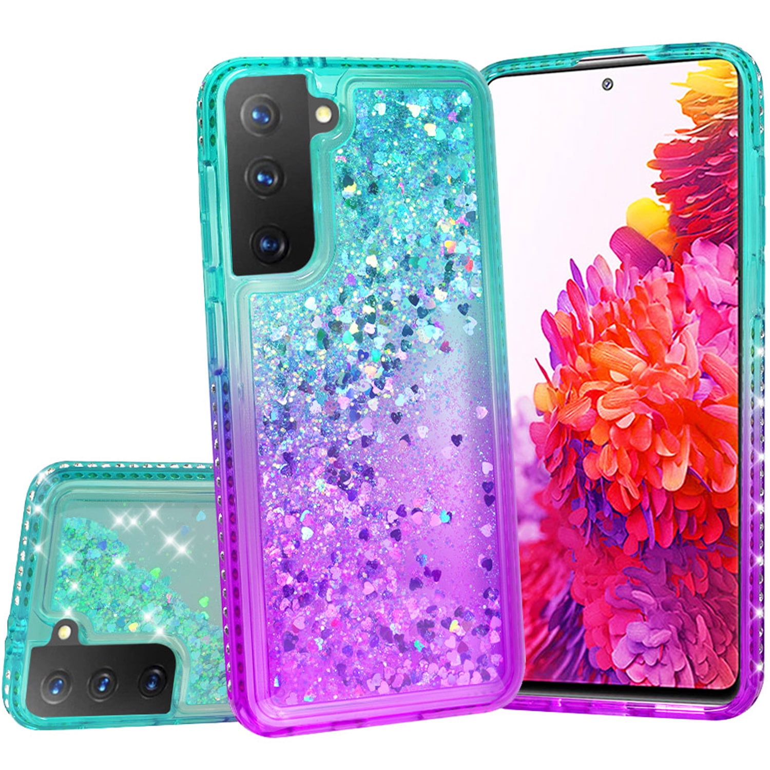 Compatible for Samsung Galaxy S21+ Plus 5G Case with Tempered Glass ...