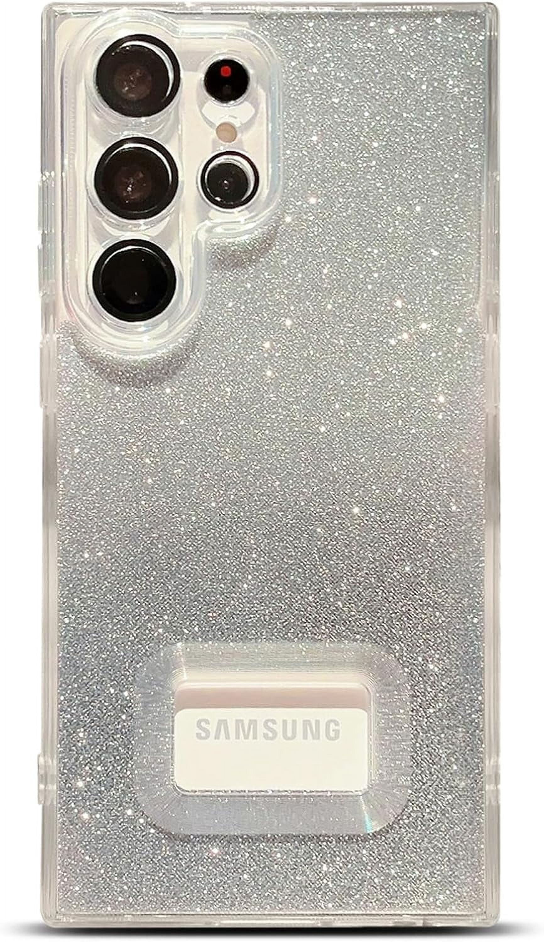 Compatible with Samsung Galaxy S22 Ultra Case 6.8", Bling Glitter Sparkle Clear Transparent Logo ...