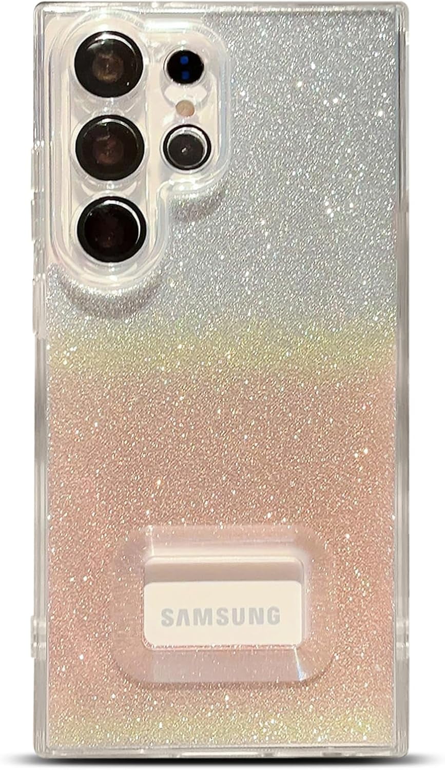 Compatible with Samsung Galaxy S22 Ultra Case 6.8", Bling Glitter Sparkle Clear Transparent Logo ...