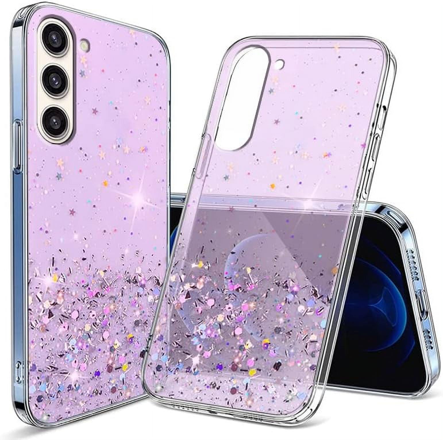 Compatible with Samsung Galaxy S23 Case Cute Glitter Clear Sparkly ...