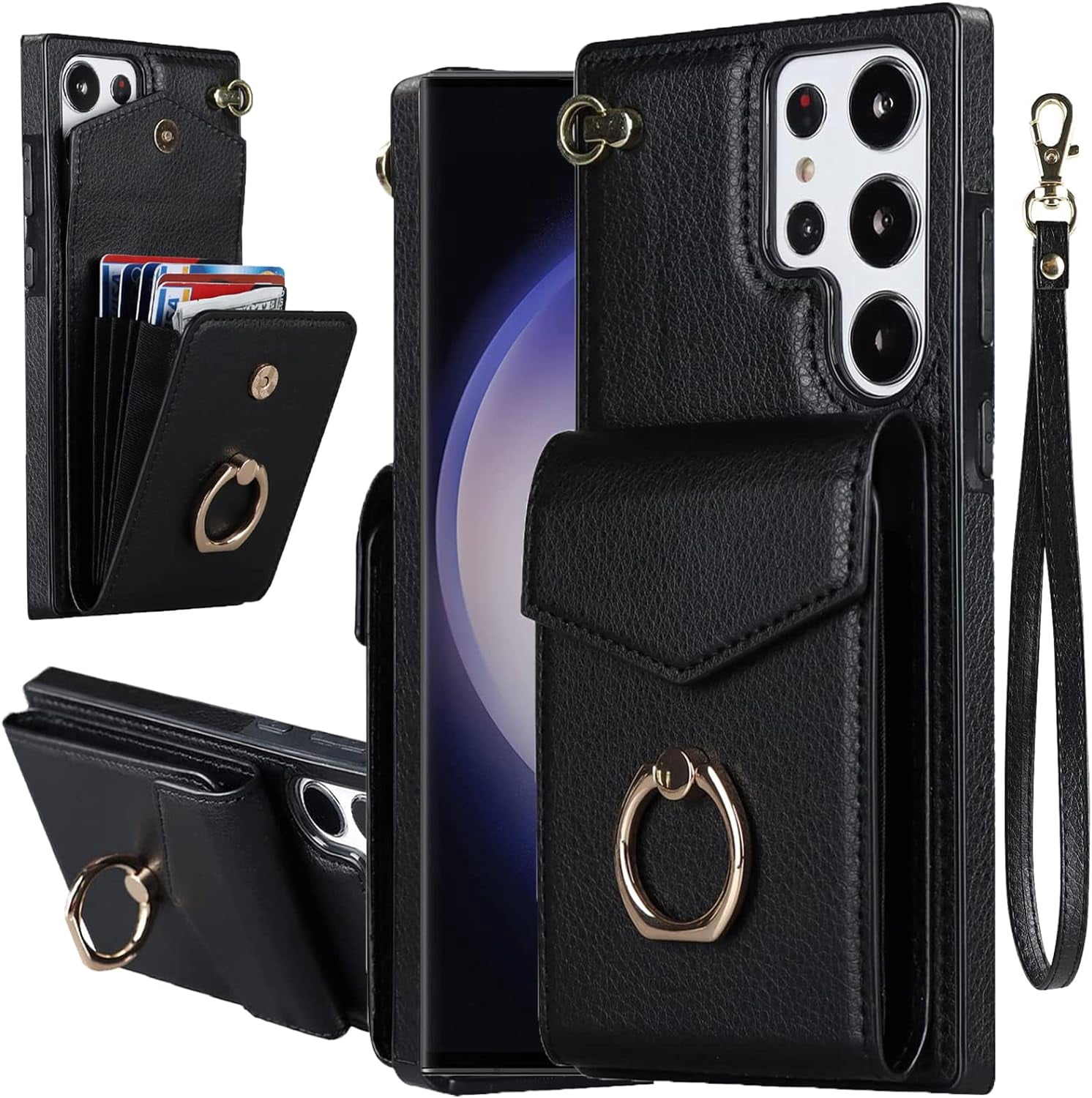 Compatible Samsung Galaxy S23 Ultra Case Wallet with Card Holder,4 Card ...