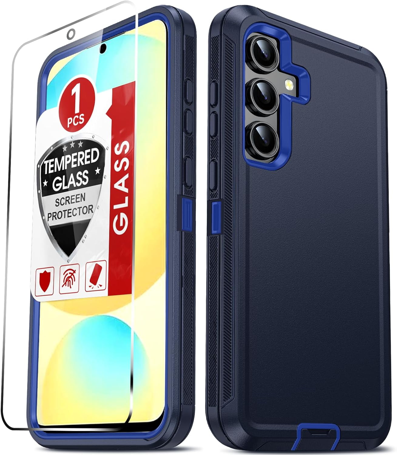 Compatible for Samsung Galaxy S24 FE Phone Case: Tempered Glass Cell ...