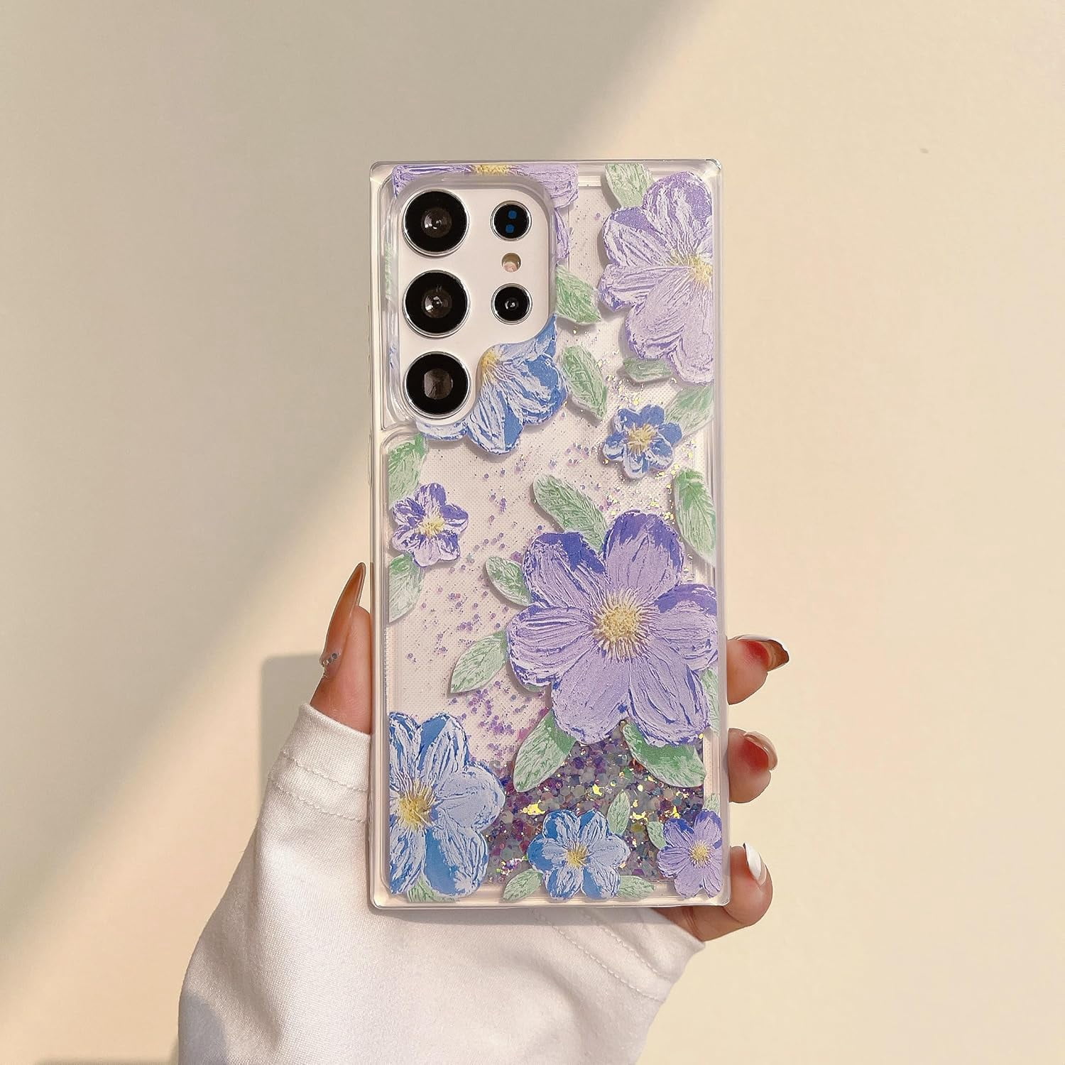 Compatible with Samsung Galaxy S24 Ultra Case Oil Painting Flower Case ...