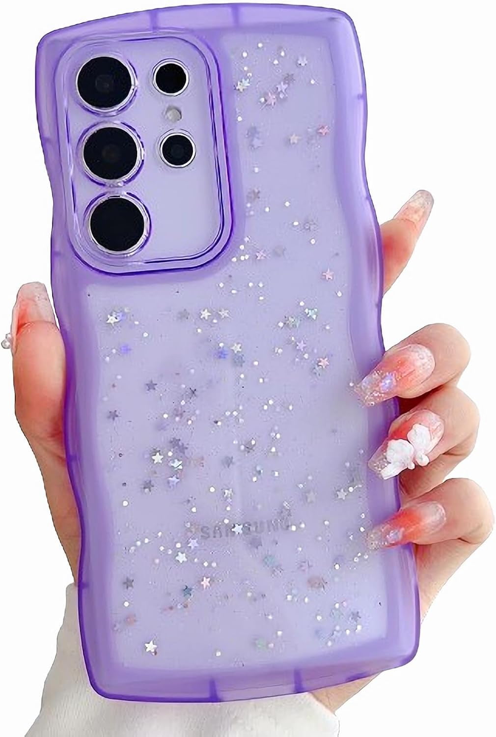 Compatible with Samsung Galaxy S24 Ultra Glitter Clear Phone Case,Cute ...