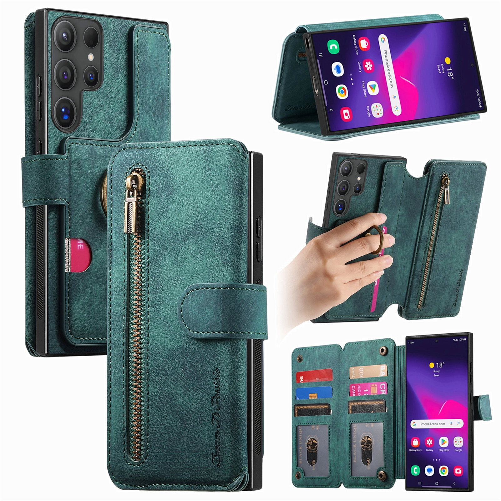 Compatible With Samsung Galaxy S24 Ultra Phone Case,Flip Folding ...