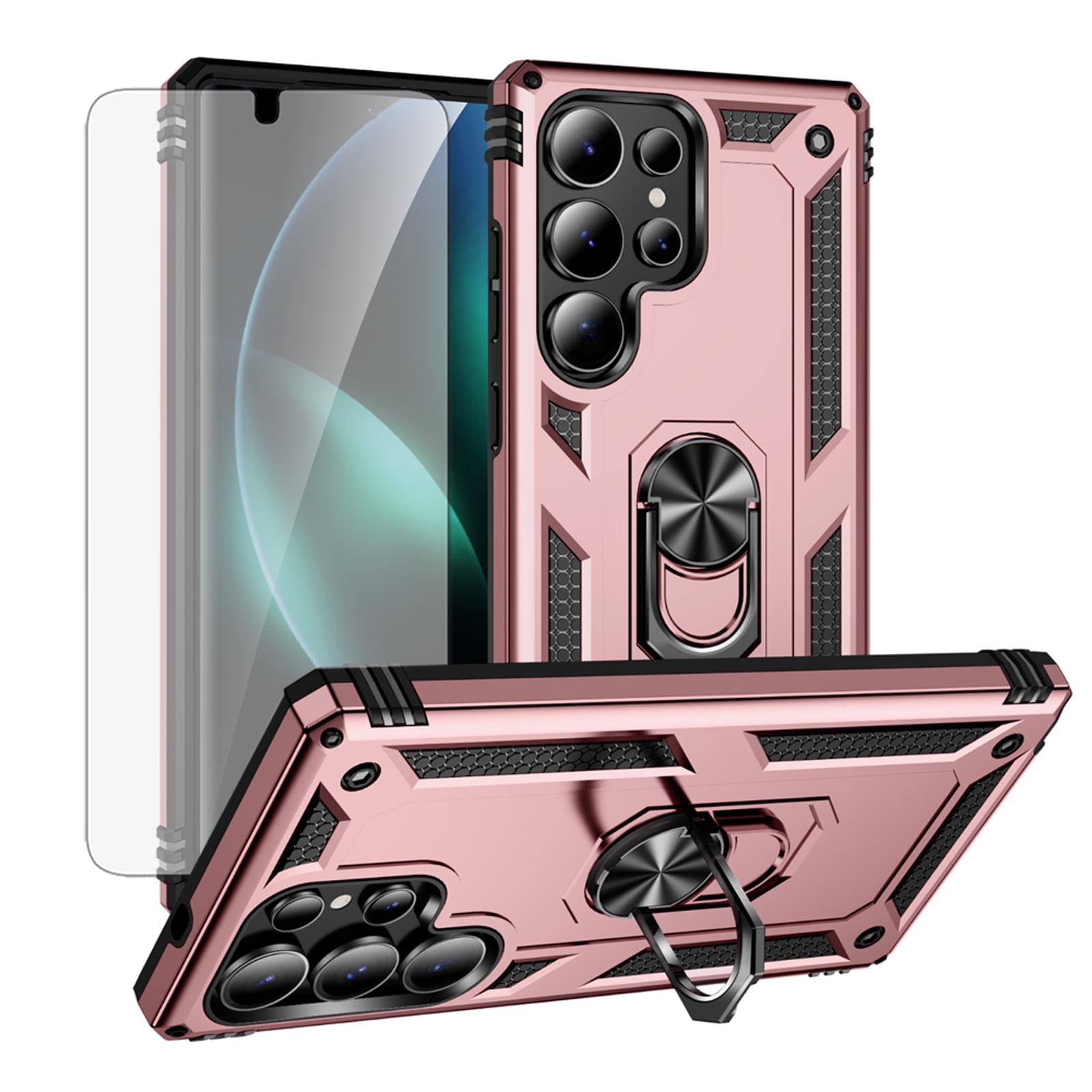 Compatible with Samsung Galaxy S25 Ultra 5G Phone Case Tempered Glass ...