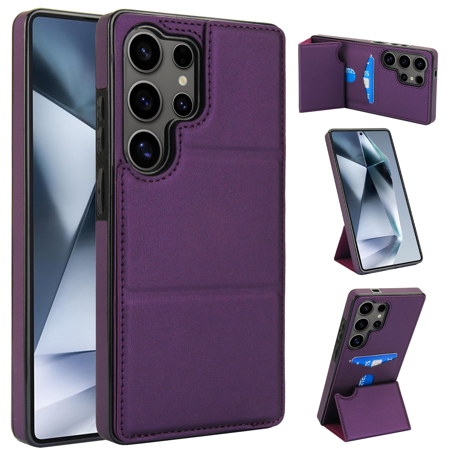 Compatible with Samsung Galaxy S25 Ultra Case, with PU Leather Credit ...