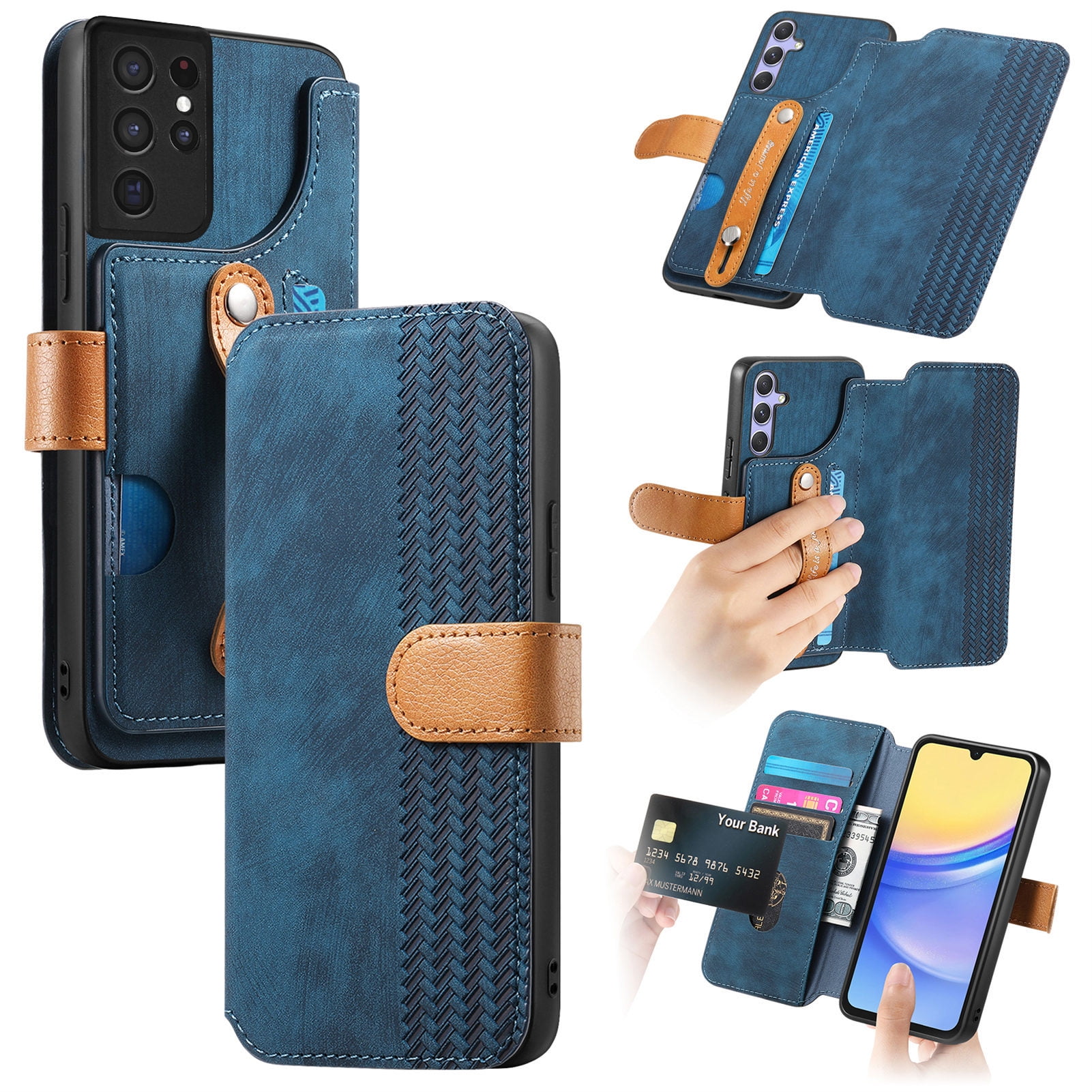 Compatible with Samsung Galaxy S25 Ultra Wallet Case with RFID Blocking ...