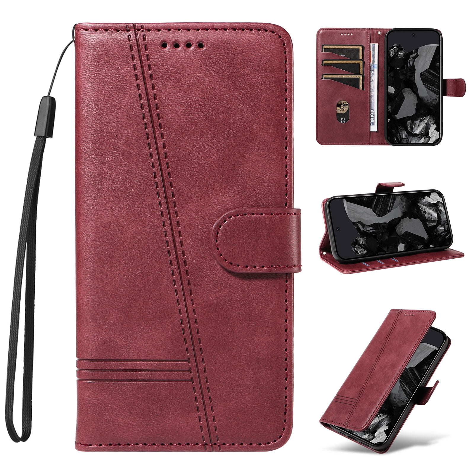 Compatible with Samsung Galaxy S25 Wallet Case, with Wrist Strap ...