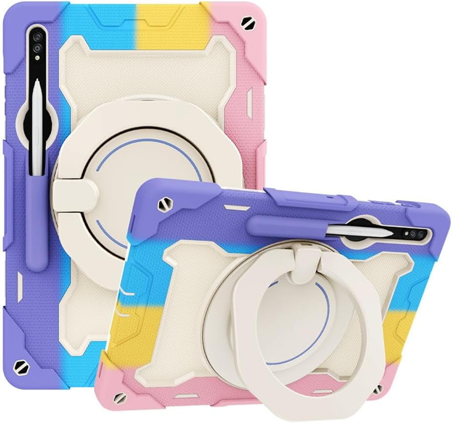 Compatible with Samsung Galaxy Tab S7 FE SM-T730 T733 Tablet Case,3in1 ...