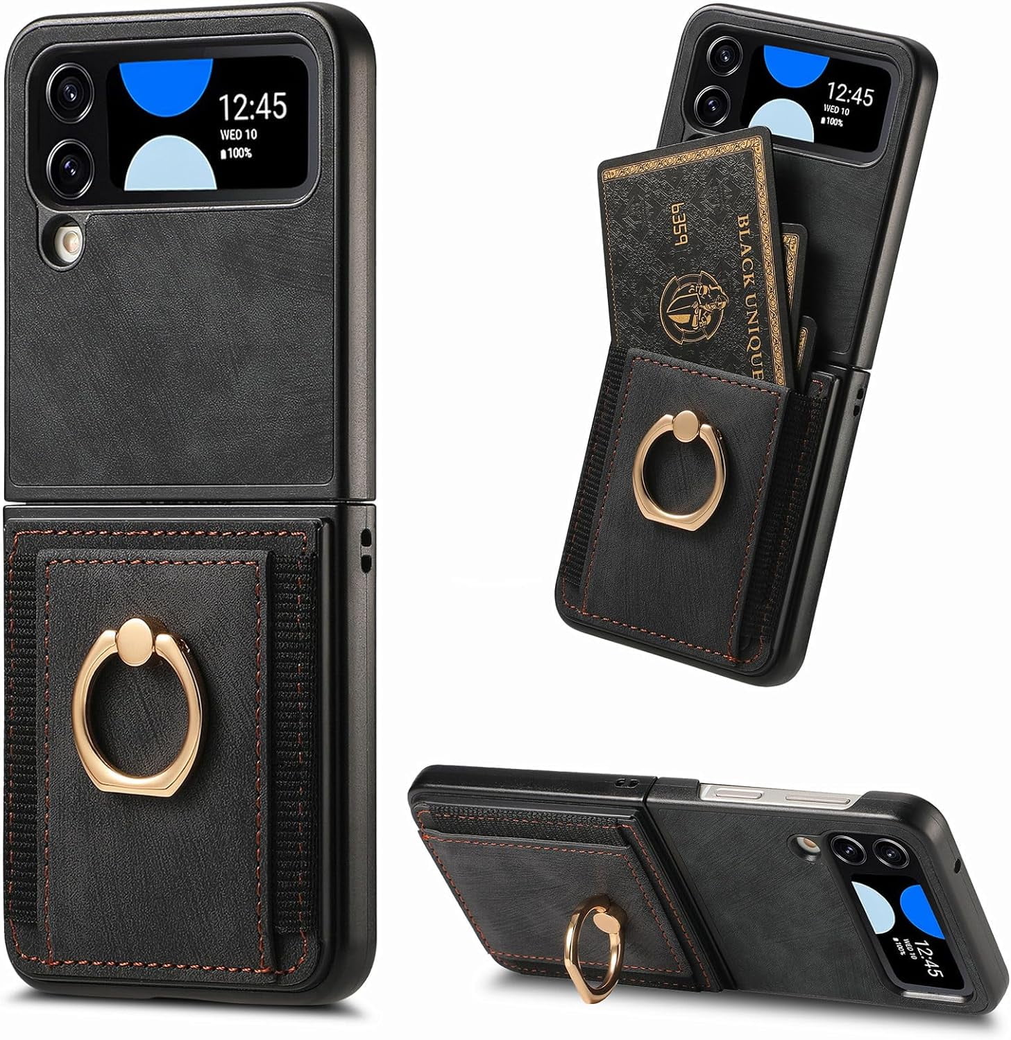 Compatible with Samsung Galaxy Z Flip 4 5G 2022 Wallet Case and Card ...