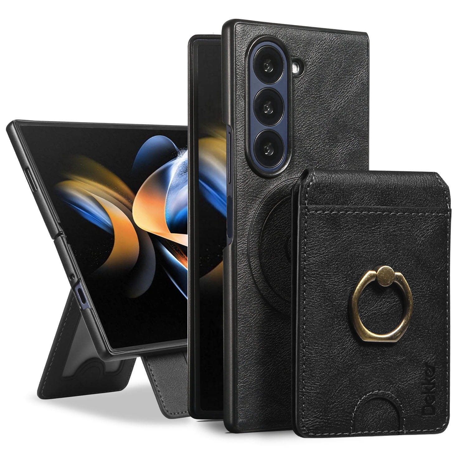 Compatible with Samsung Galaxy Z Fold 7 Wallet Case with Credit Card ...