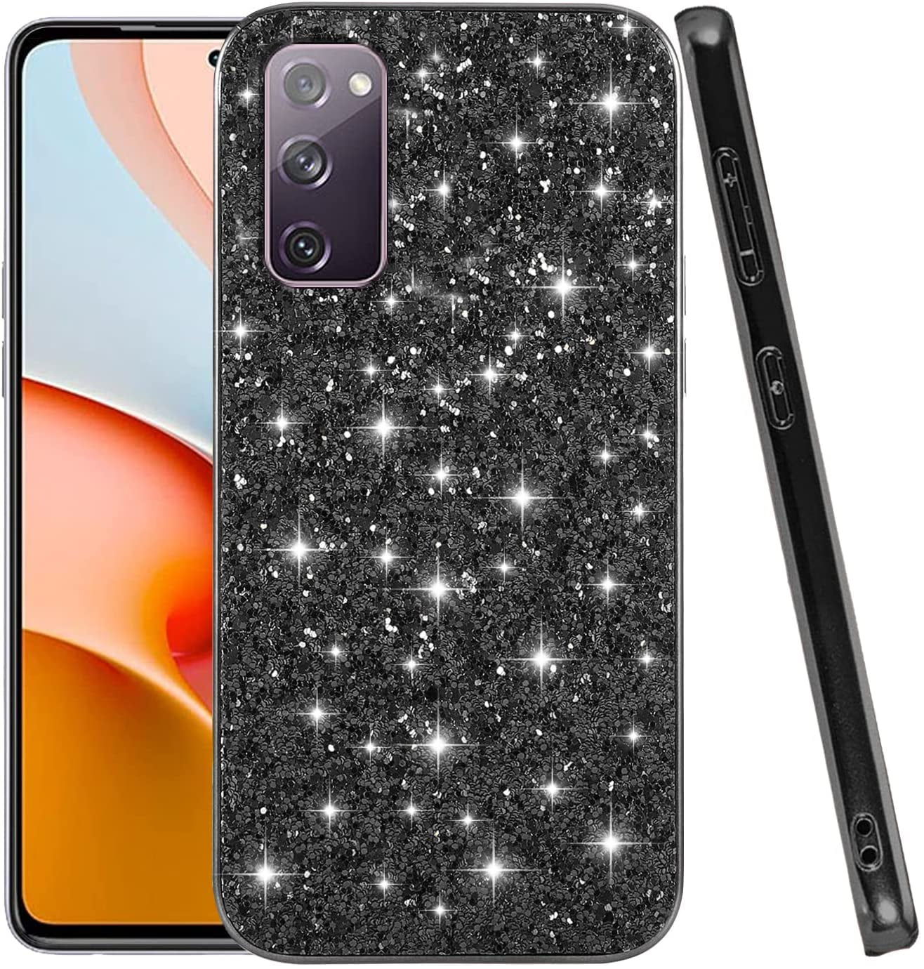 Compatible with Samsung S20 FE Case Glitter Shockproof, for Samsung ...