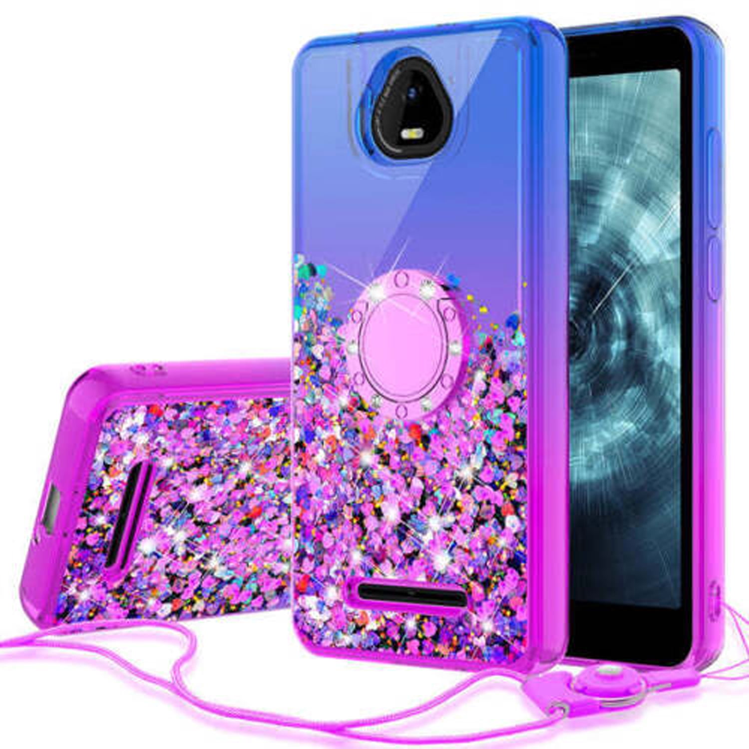Compatible for Schok Volt SV55 Phone Case Ring Kickstand Liquid ...