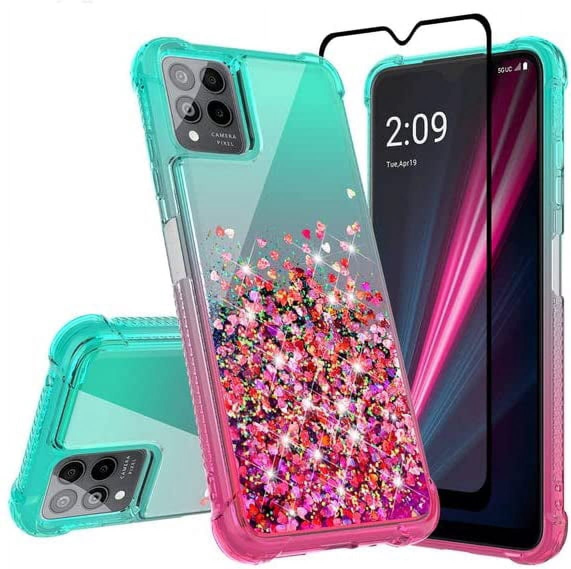 Compatible for T-Mobile REVVL 6 Pro 5G Case Liquid Quicksand Glitter ...
