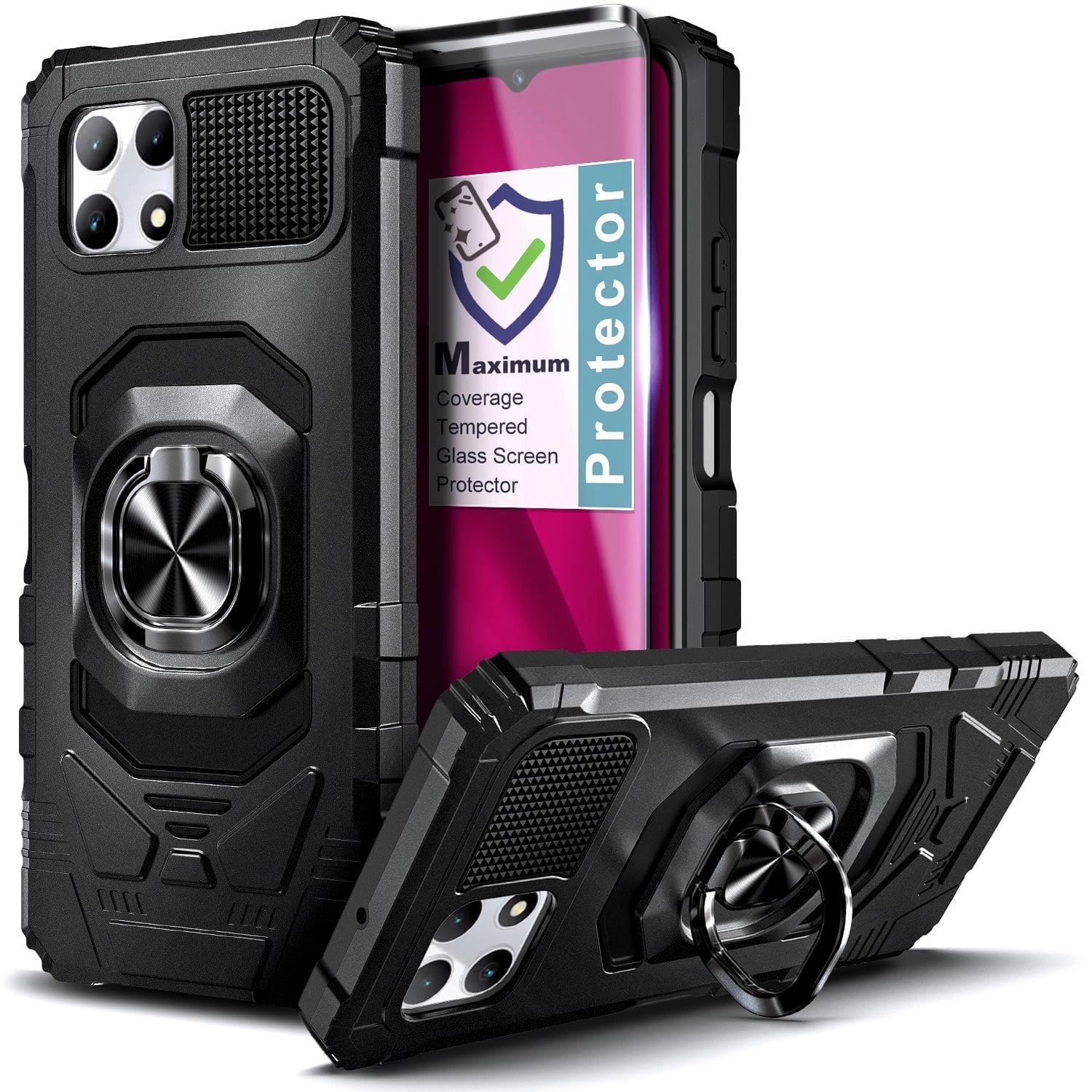 Compatible for T-Mobile Revvl 7 5G Phone Case with Tempered Glass ...