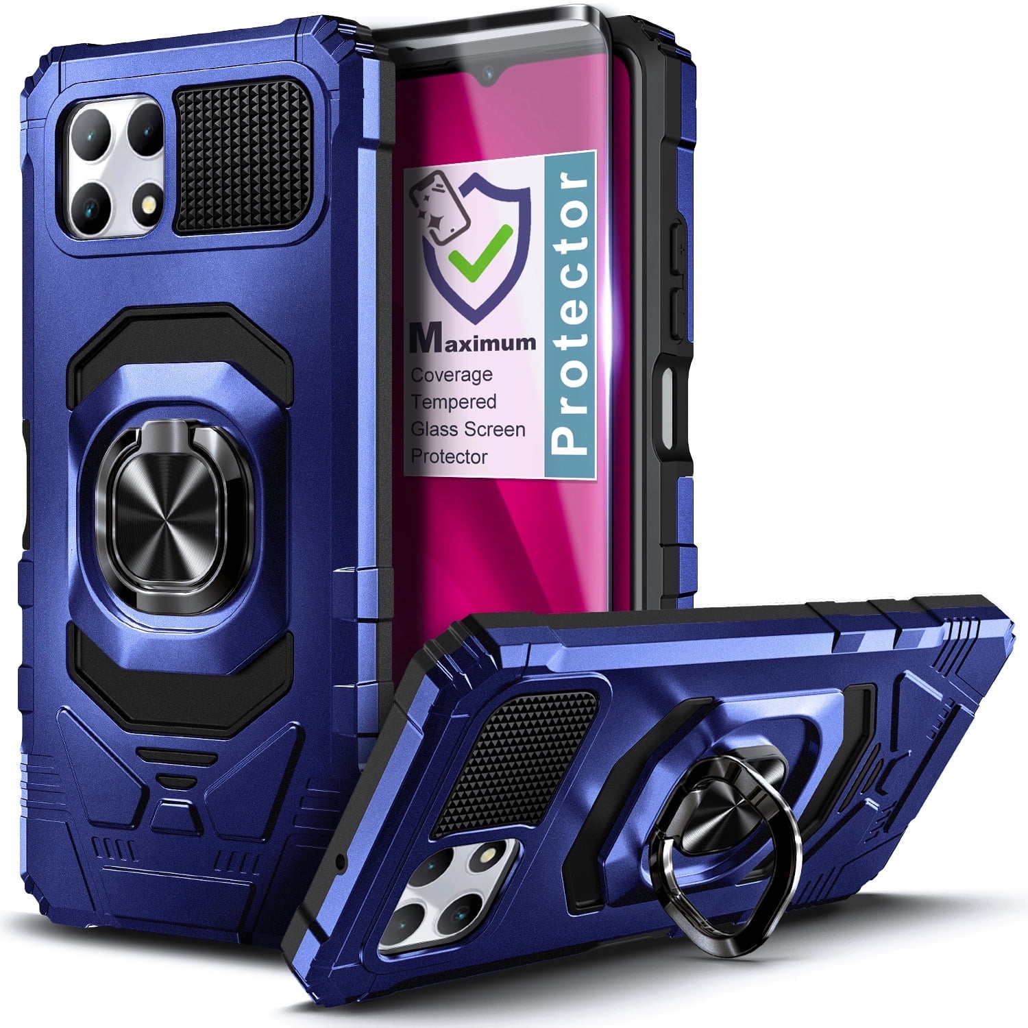 Compatible for T-Mobile Revvl 7 5G Phone Case with Tempered Glass ...