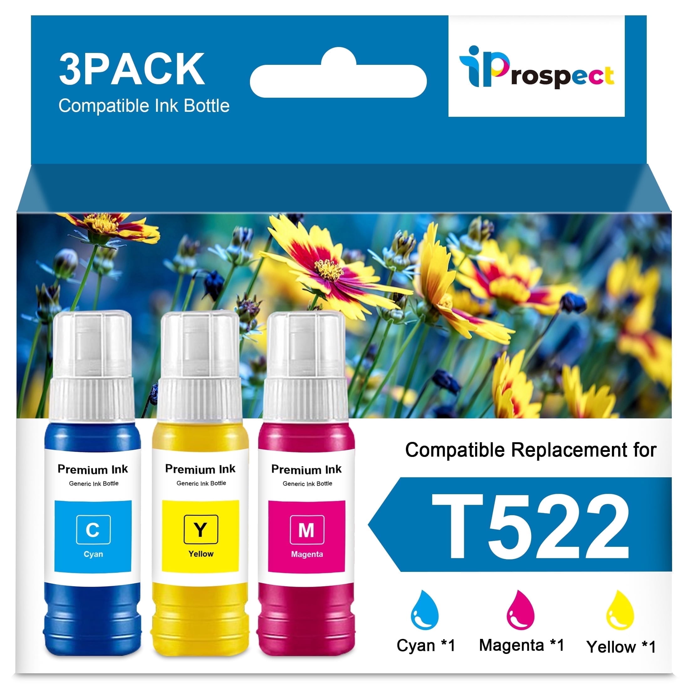 T522 Refill Ink Bottle Color 3 Pack Replacement for T522 Ink Compatible ...