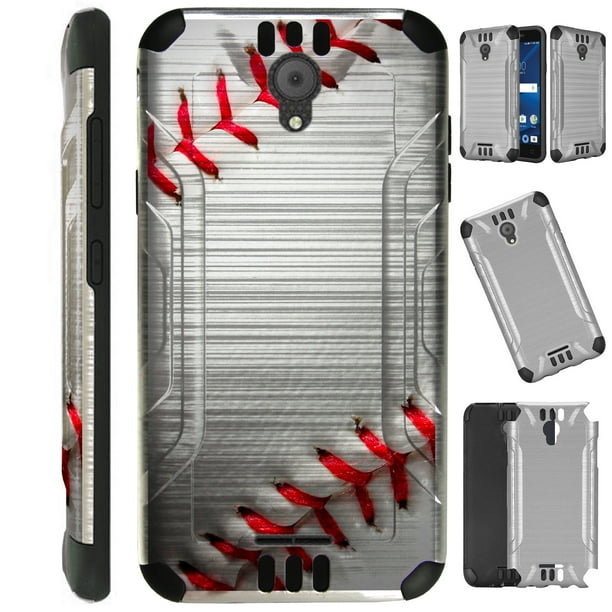 Compatible TCL A1 | Alcatel Insight Case Brushed Metal Texture Hybrid ...