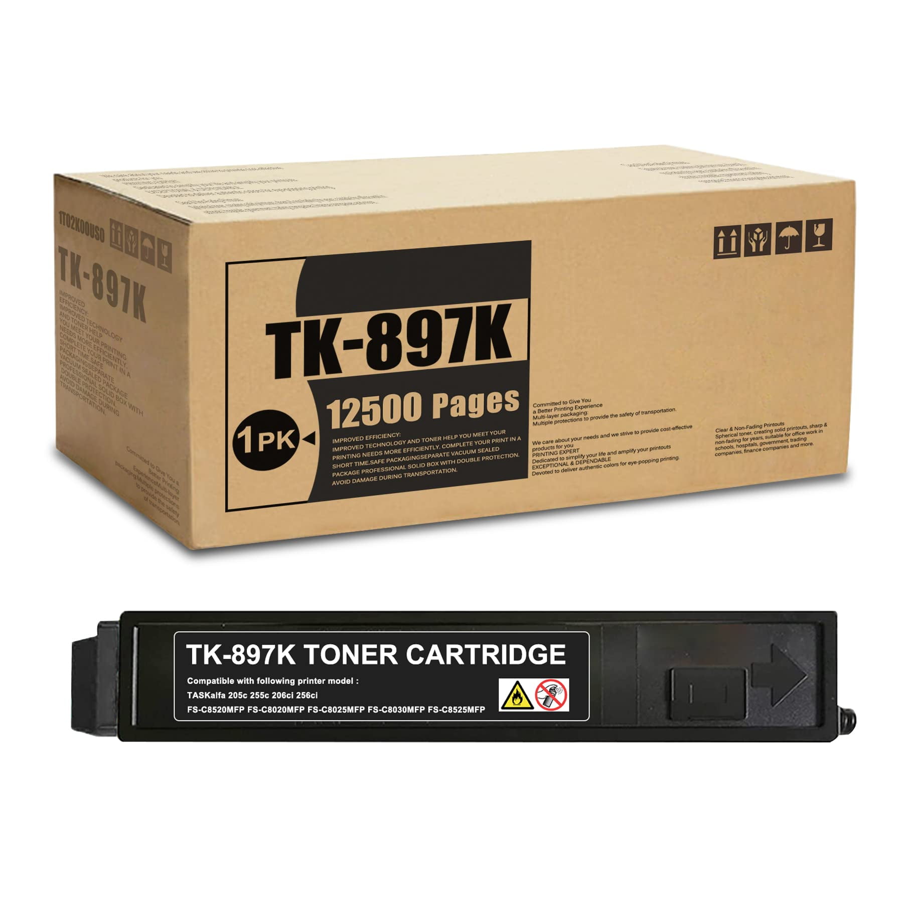 Compatible TK-897K TK897 TK897K (1T02K00US0) Toner Cartridge ...