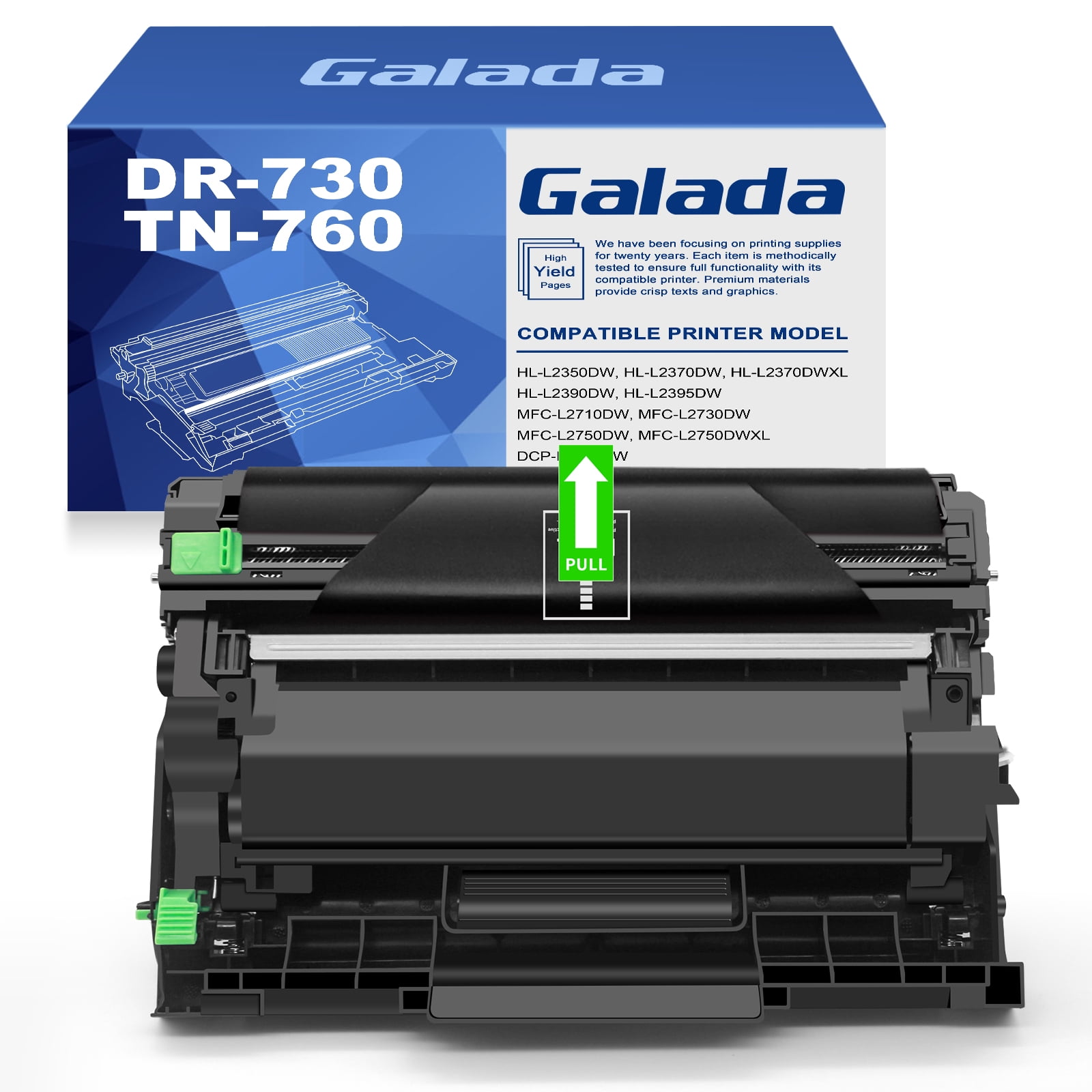 Compatible TN 760 Toner Cartridge and DR730 Drum Unit Replacement for ...