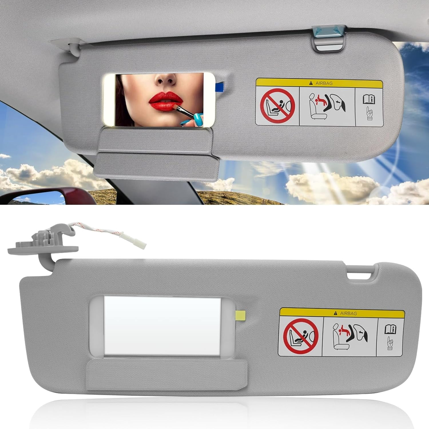 Compatible with Tesla Model 3/Y Sun Visor 2021 2022 2023, 1490405-01-B ...
