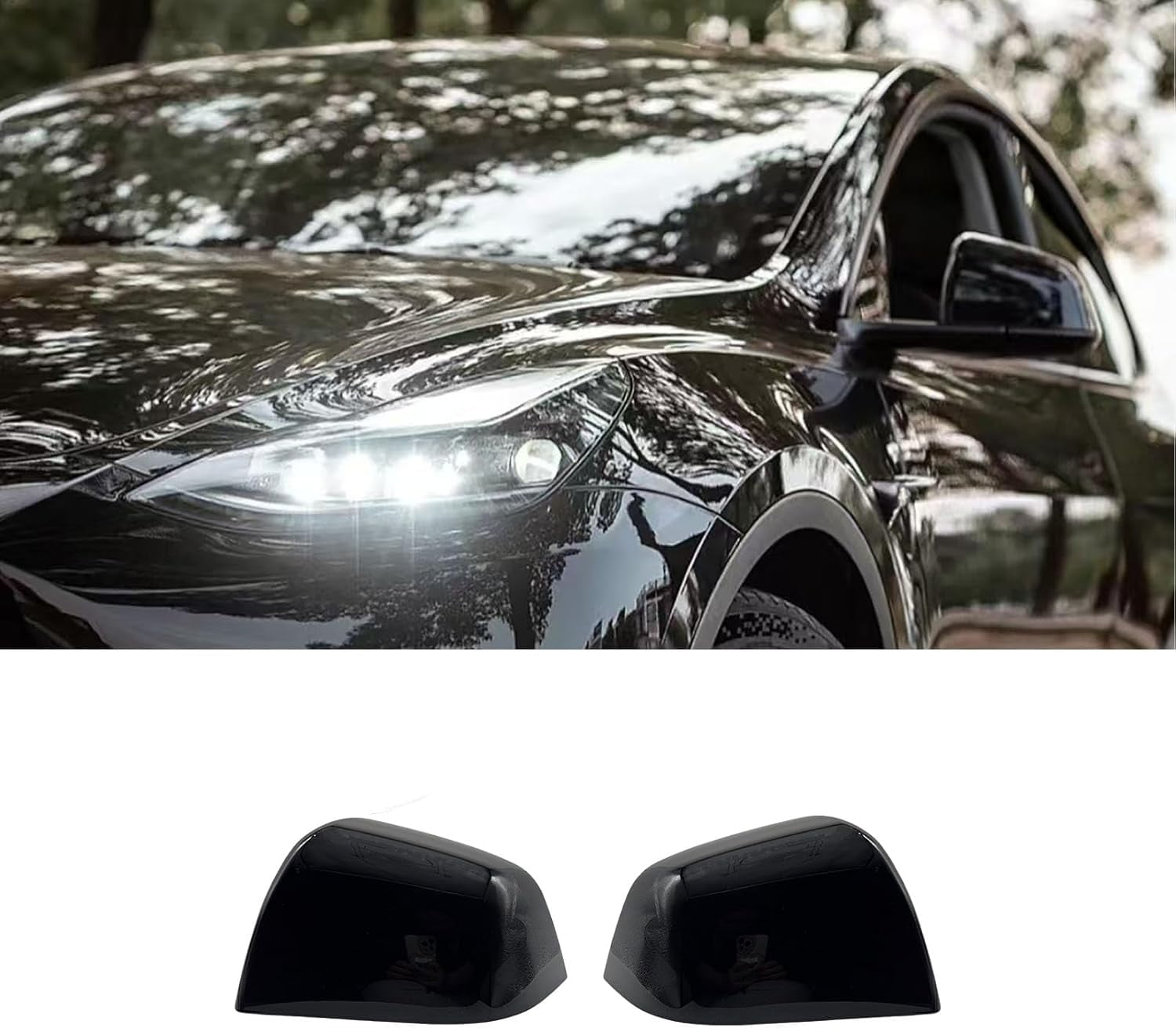 Compatible with Tesla Model Y Side Mirror Cover Replacement 2021 2022 ...