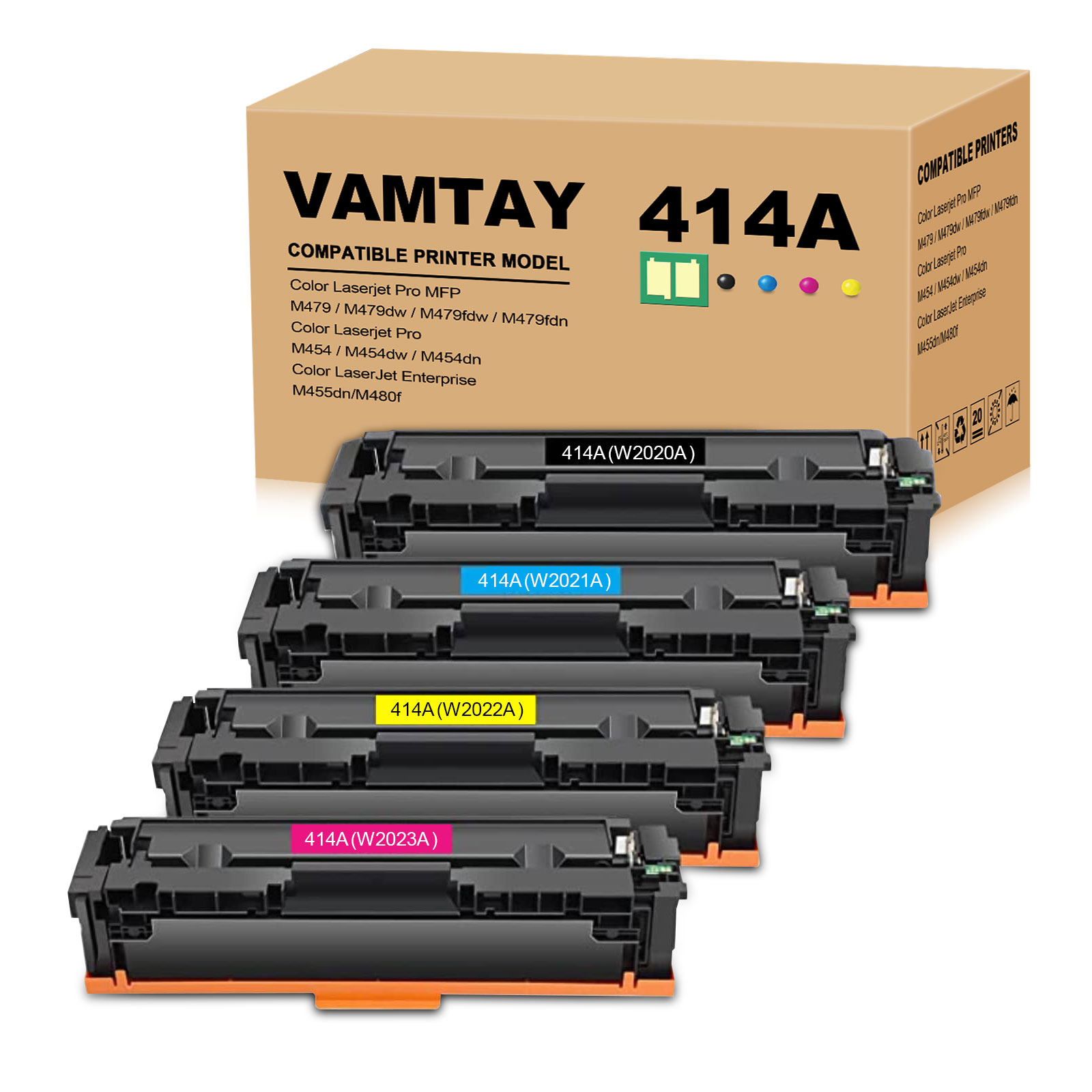 Compatible Toner Cartridge with Chip Replacement for HP 414A W2020A ...