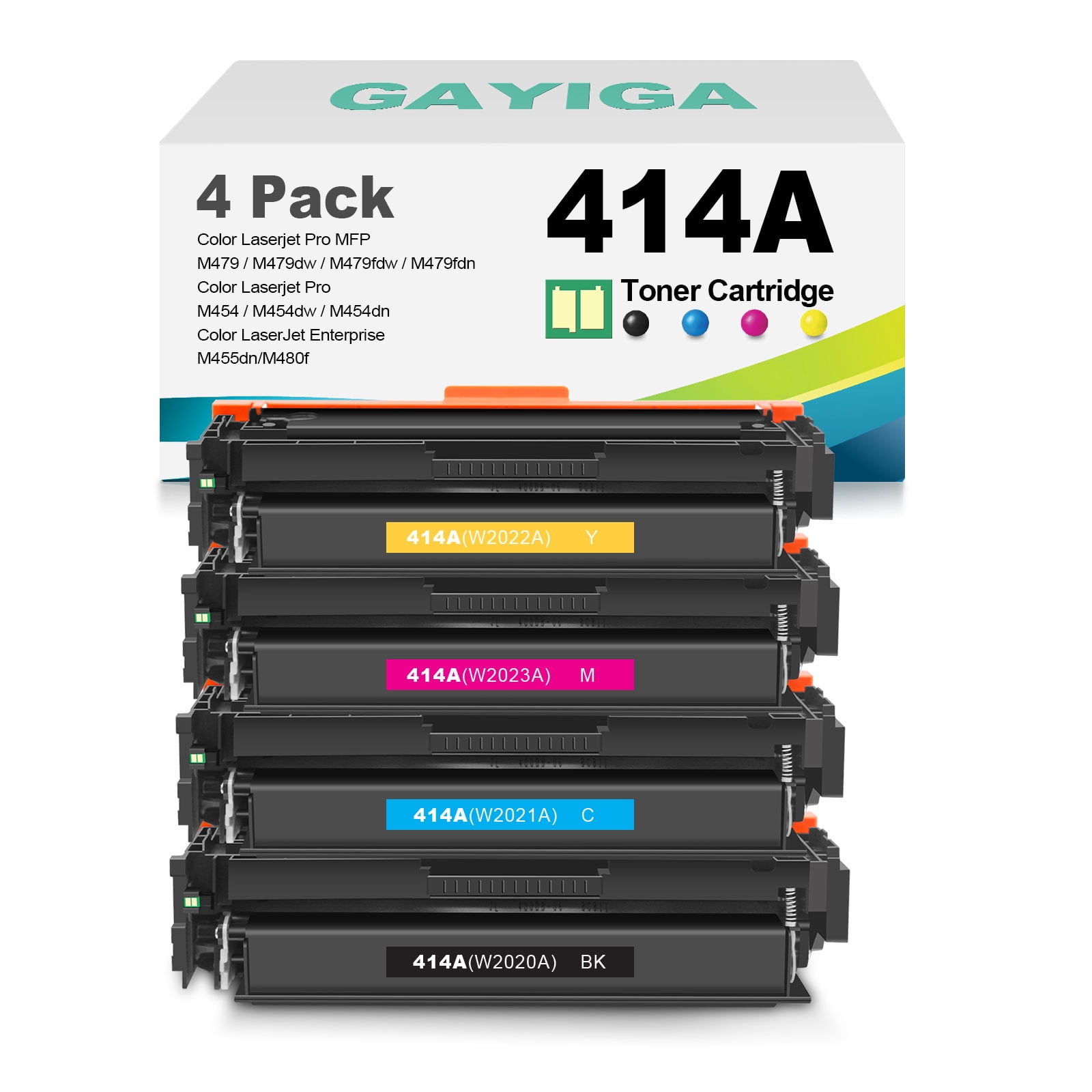 Compatible Toner Cartridge Replacement for HP 414A W2020A W2021A W2022A ...