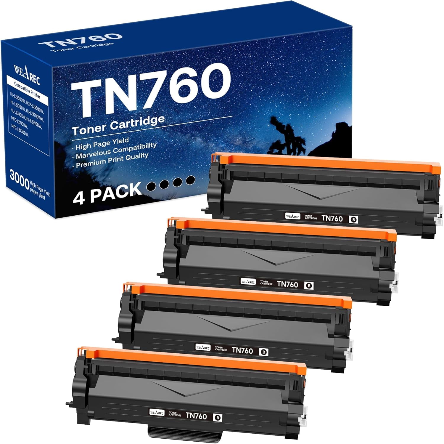Compatible Toner Cartridge Replacement for TN760 TN-760 TN730 with HL ...
