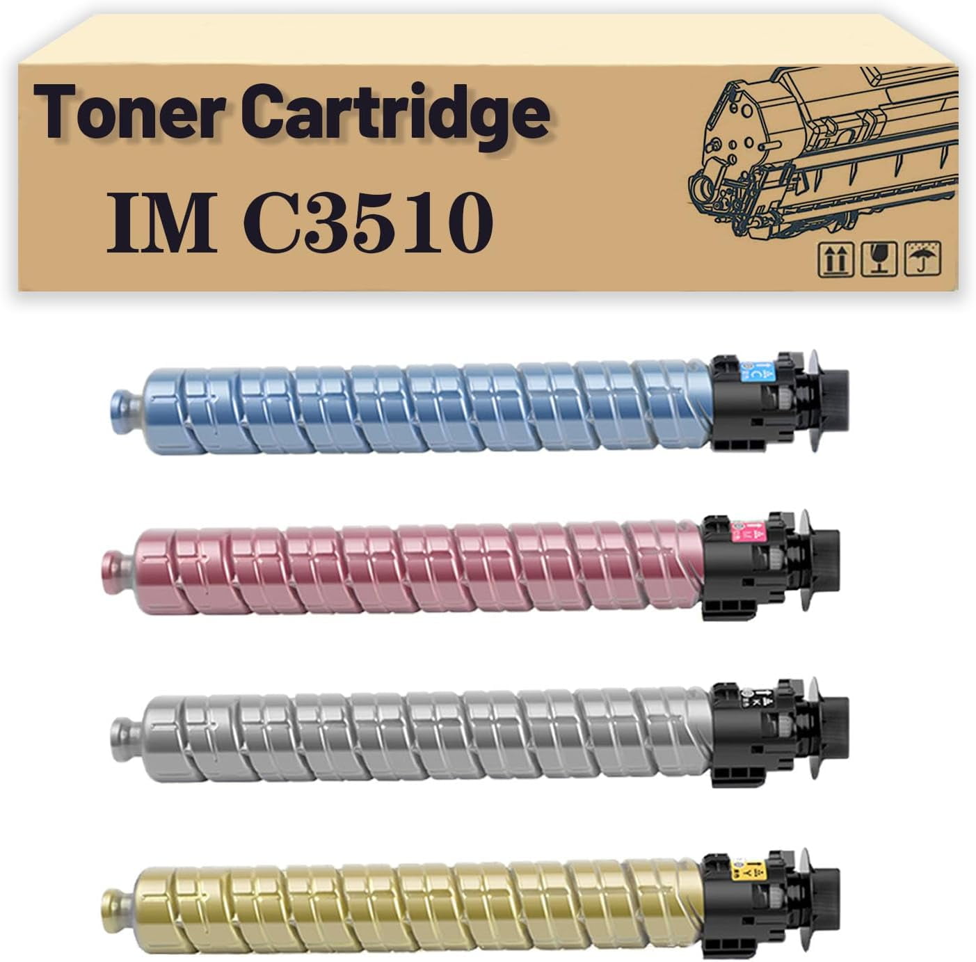 Compatible Toner Cartridges Replacement IM C3510 for Ricoh IM C3510 IM C3010 Printers, High ...