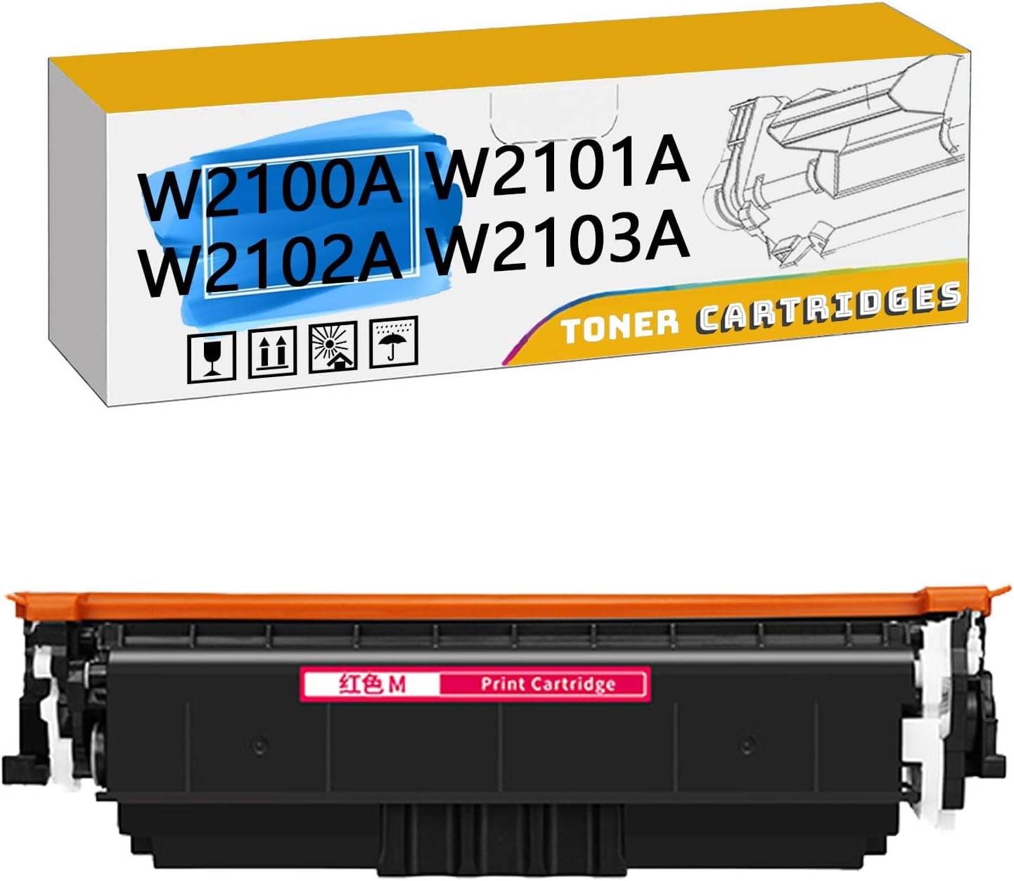 Compatible Toner Cartridges Replacement W2100A W2101A W2102A W2103A for ...