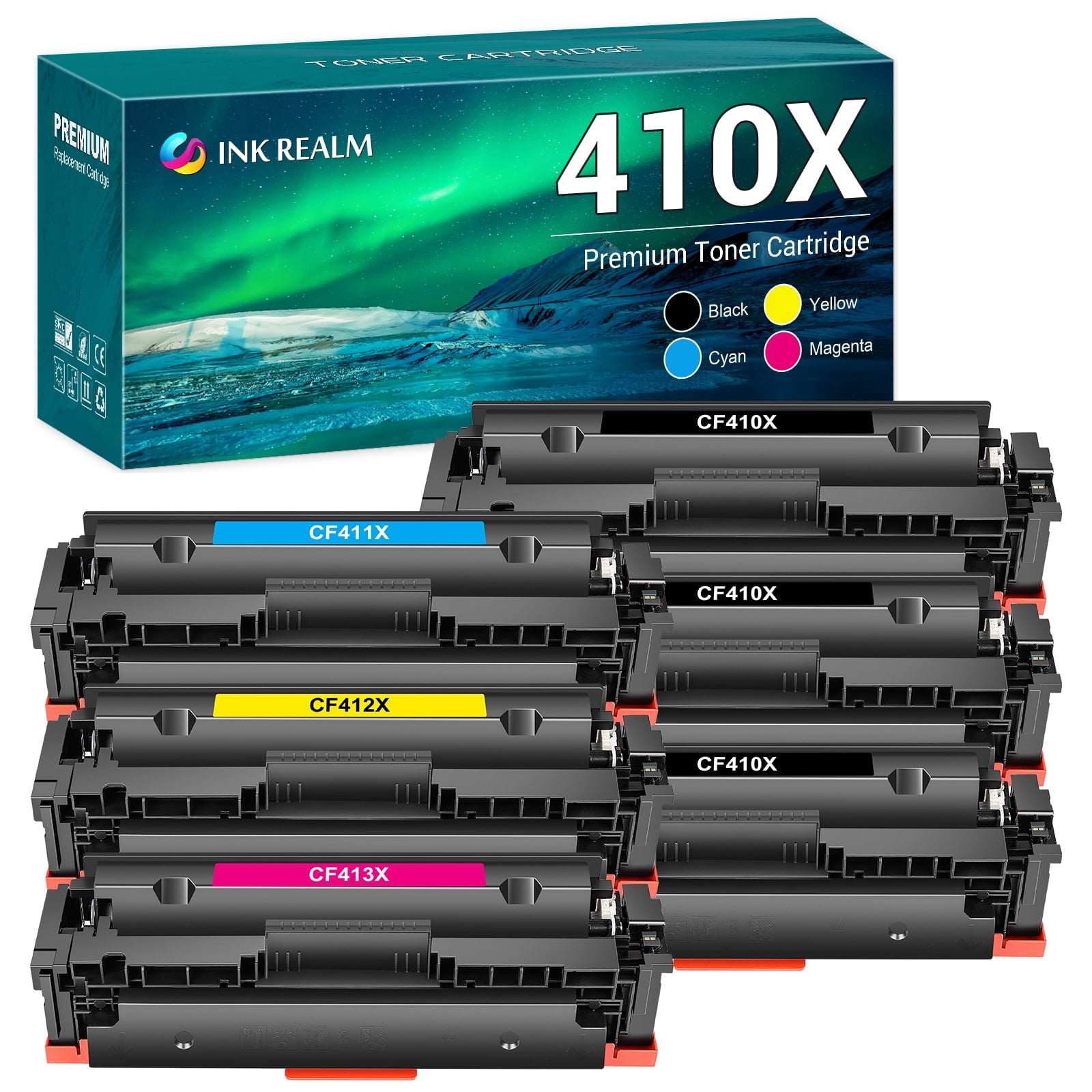Compatible Toner Replacement for 410X 410A CF410A CF410X CF411X CF412X ...