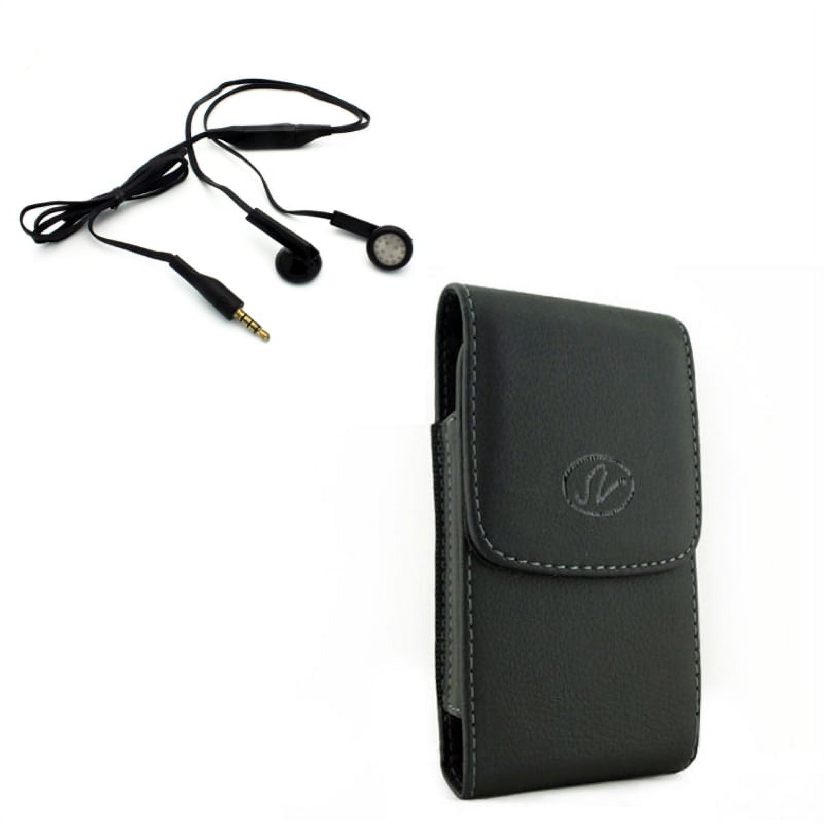 Compatible With Google Pixel 3a XL - Black Leather Side Case w Headset ...