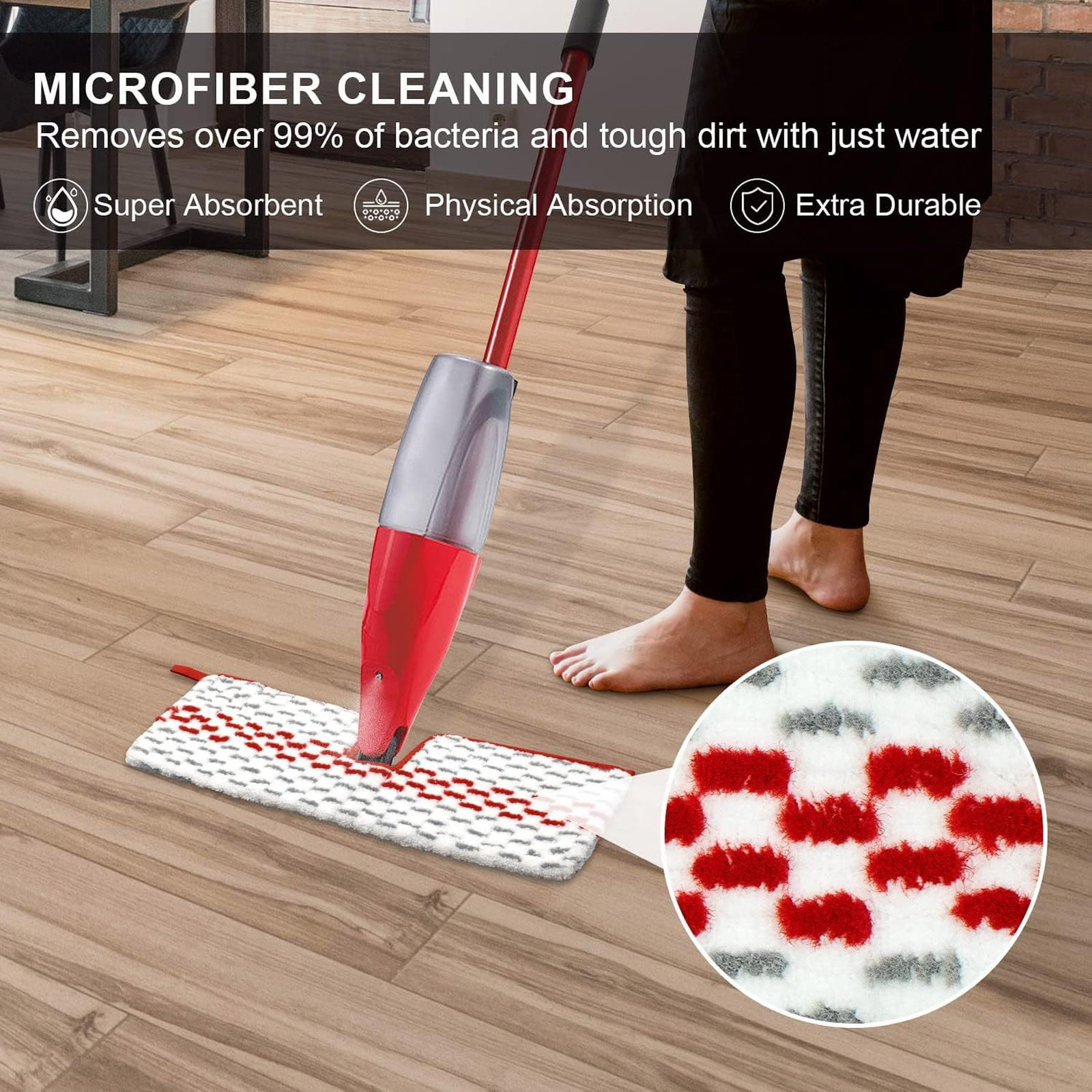 Compatible With O Cedar ProMist MAX Steam Mop Cloth Micro Li Da Vile Da ...