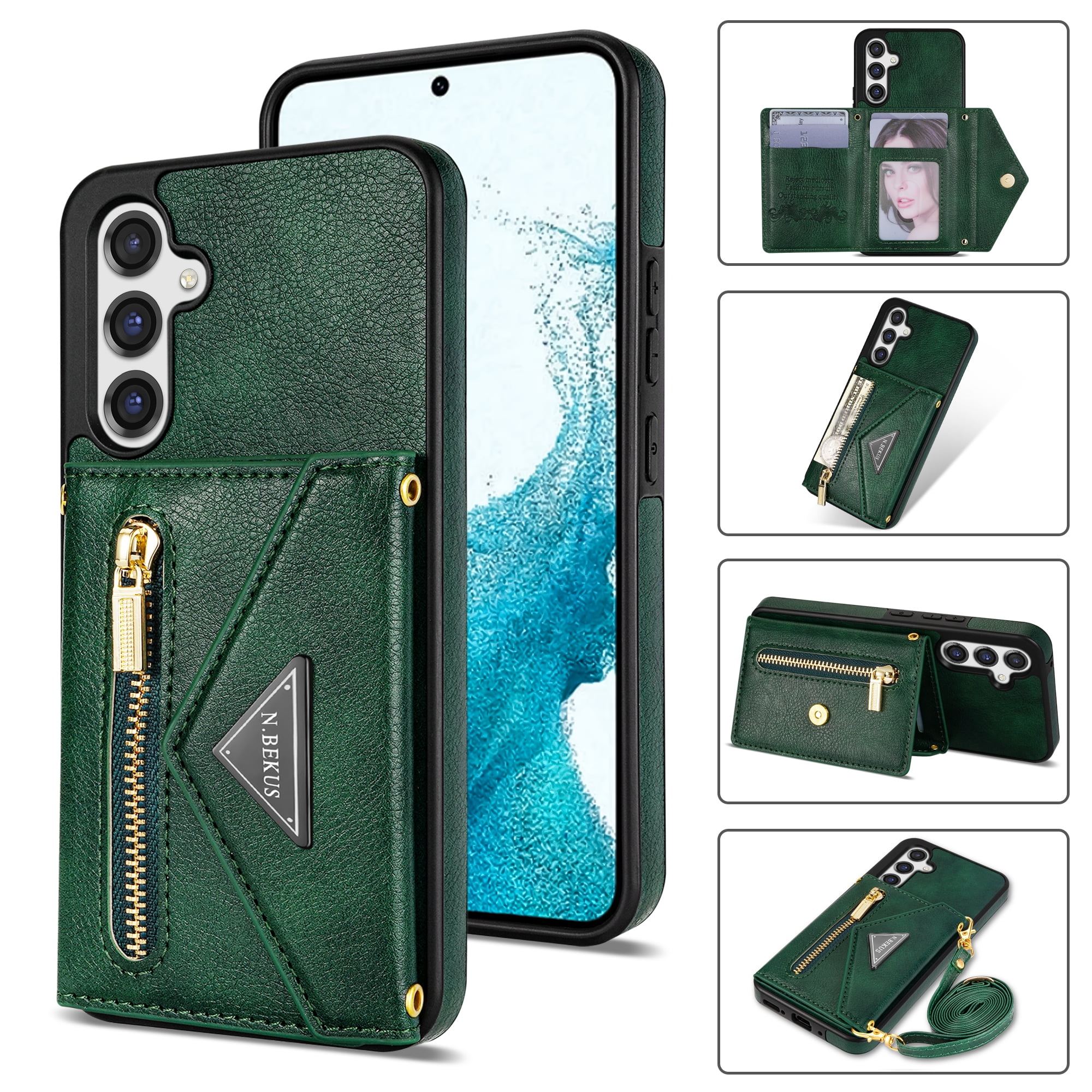 Compatible With Samsung Galaxy S22 Plus Phone Case Zipper Card Pocket ...