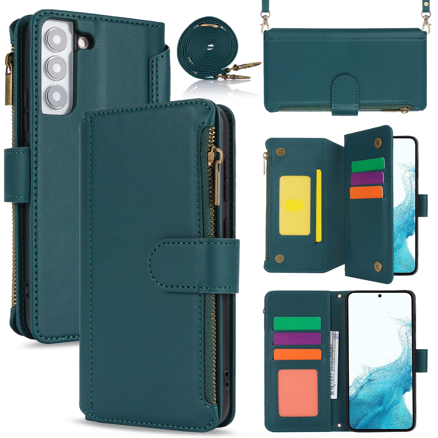 Compatible With Samsung Galaxy S22 Wallet Case with Card Holder ...