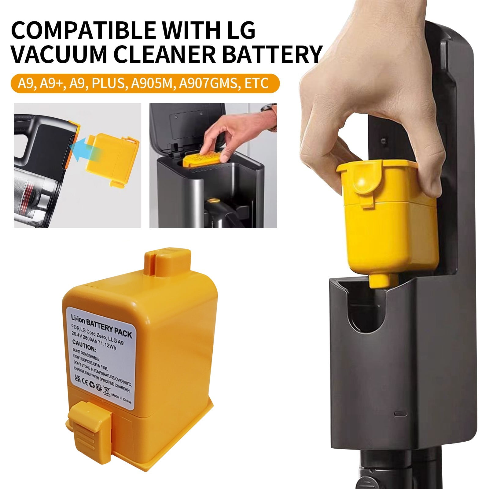 Compatible With Vacuum Cleaner Battery A9 A9+A9 PLUS A905M A907GMS And ...