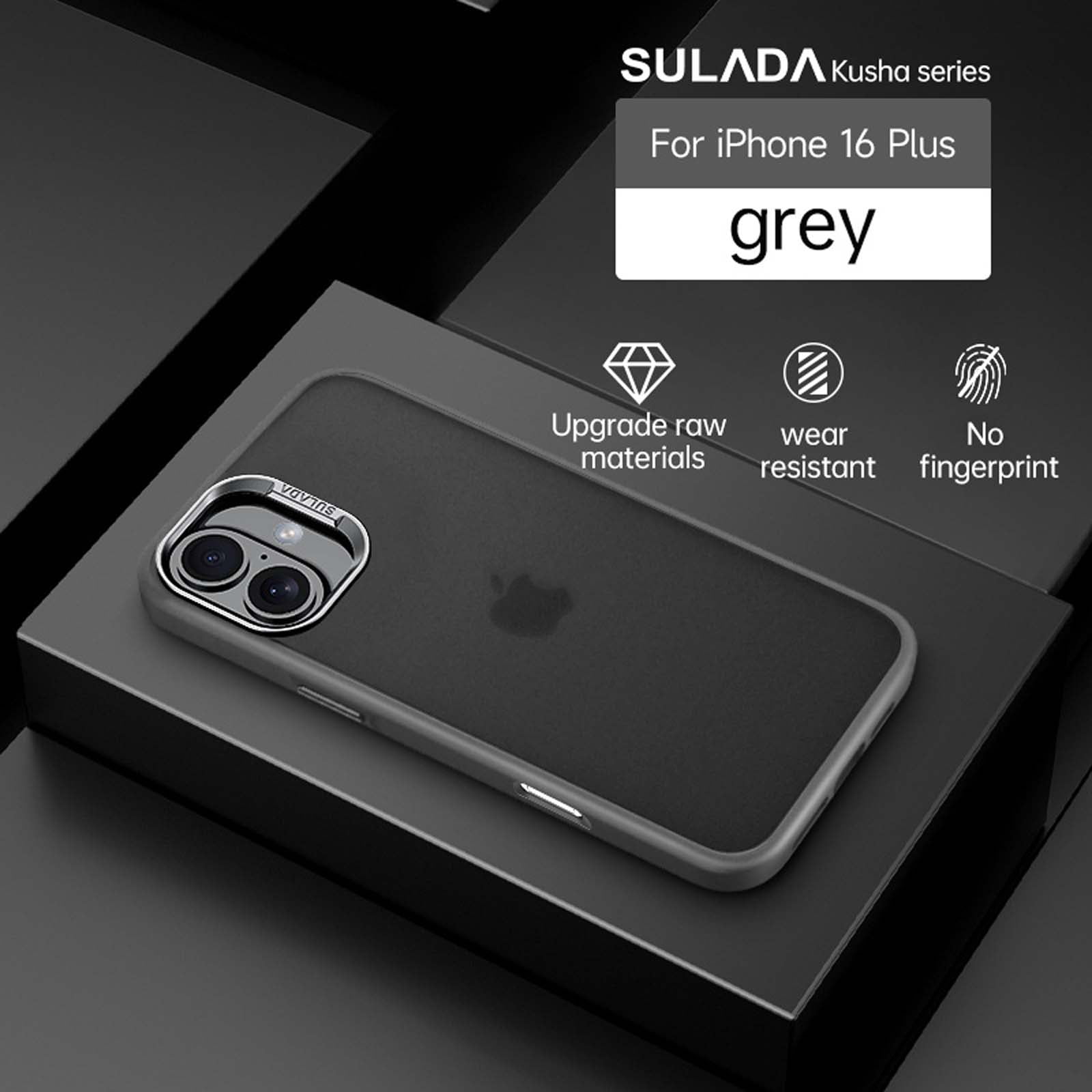 Compatible With iPhone 16 Plus Phone Case,With Metal Camera Frame&Metal ...